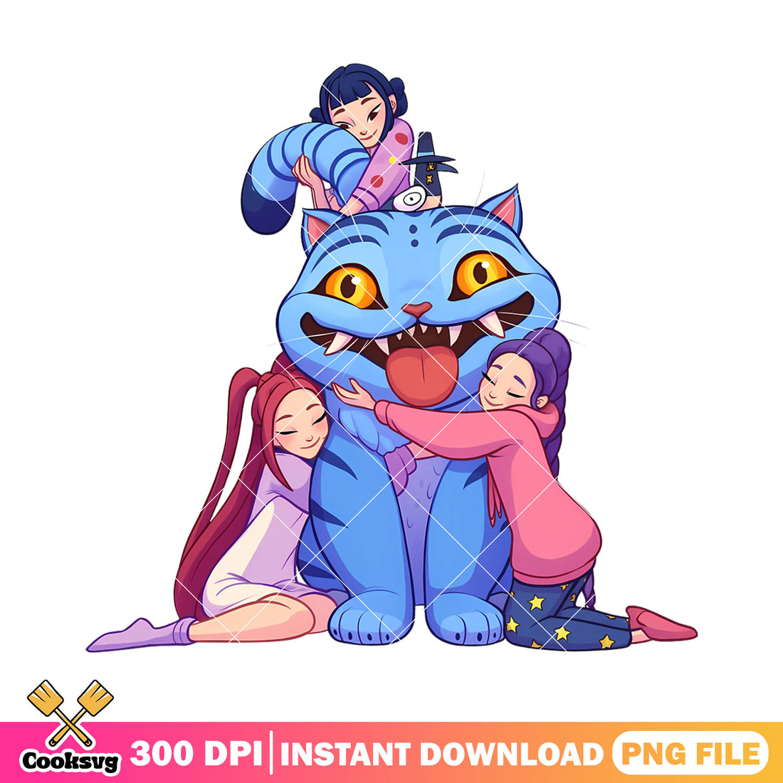 Huntrix band hug derpy png, derpy tiger png, huntrix kpop png – Cooksvg