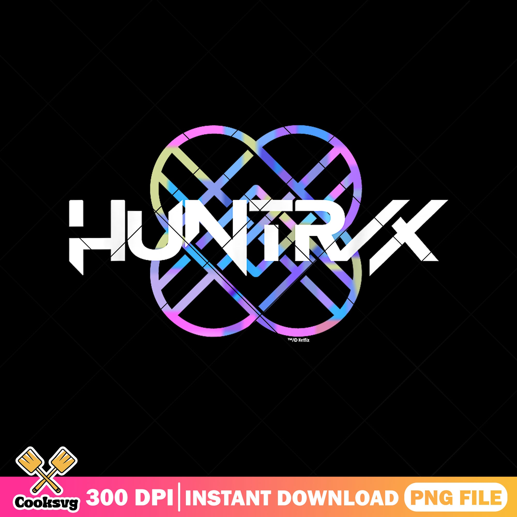 Huntrix colorful logo png, huntrix logo png, kpop hunters png – Cooksvg