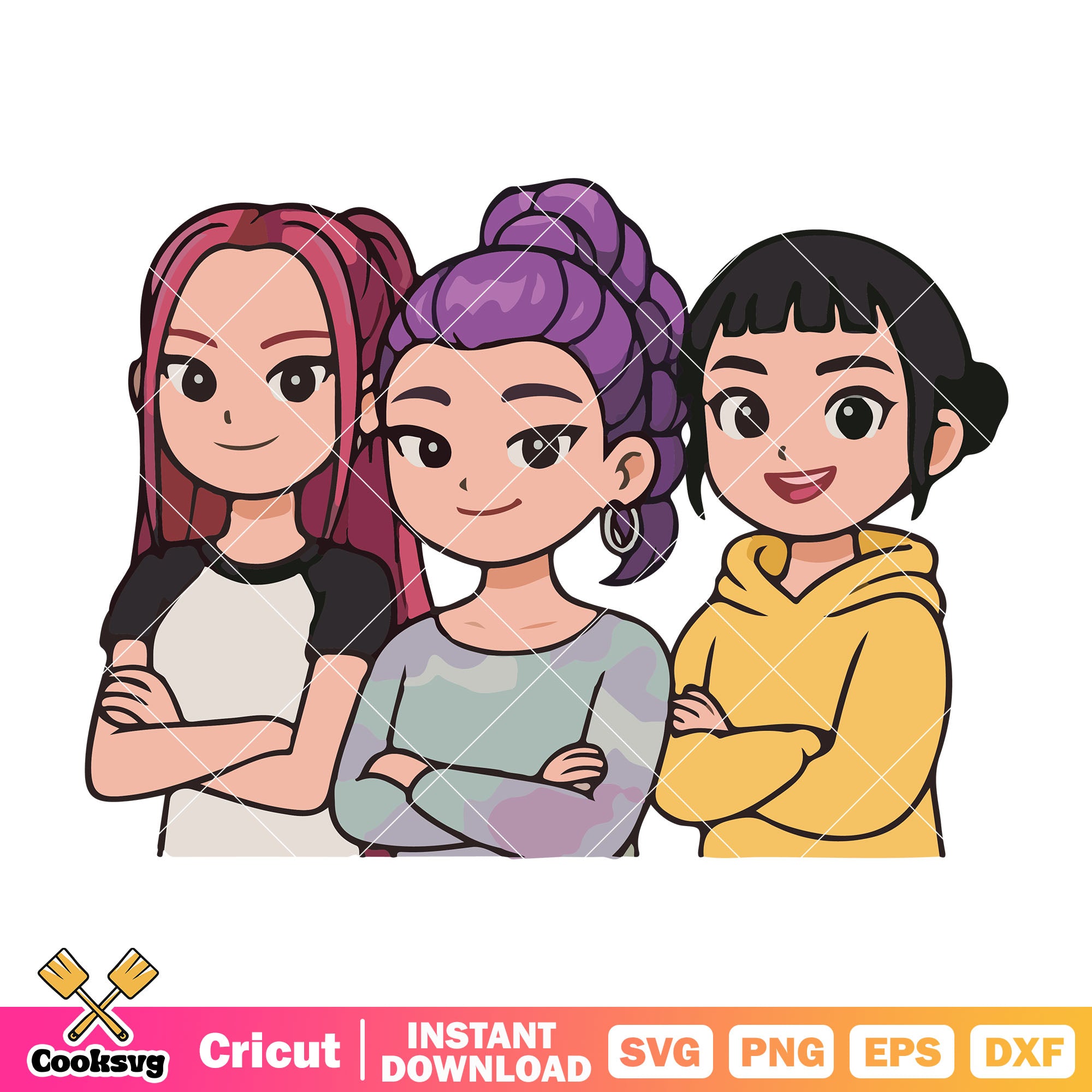 Huntrix kpop band svg, huntrix netfilx svg, kpop netflix svg – Cooksvg
