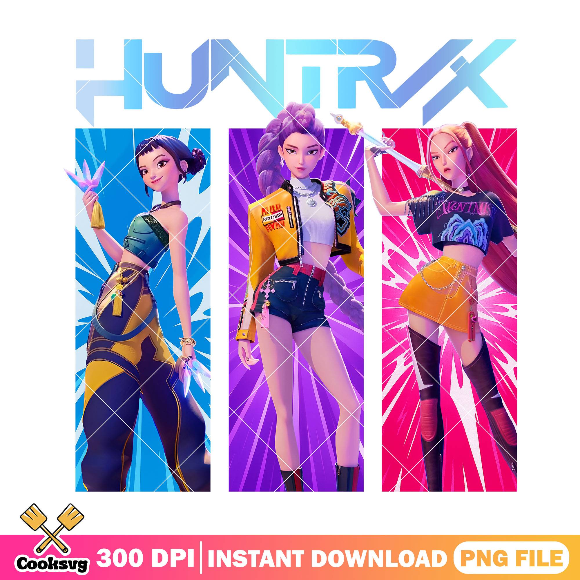 Huntrix slay pose design png, huntrix movie png, huntrix girl png – Cooksvg