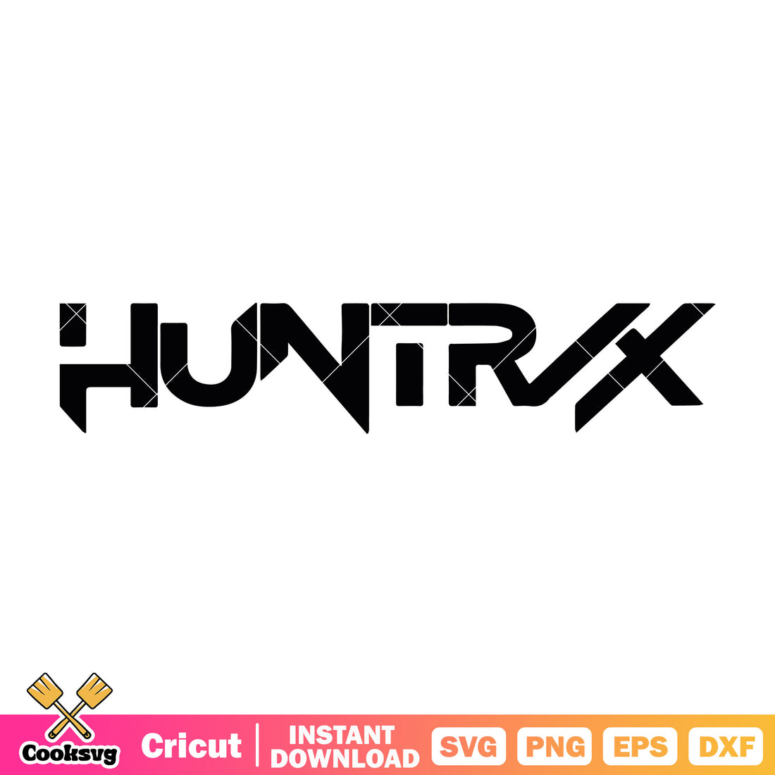 Huntrix text outline svg, huntrix band svg, kpop huntrix svg – Cooksvg
