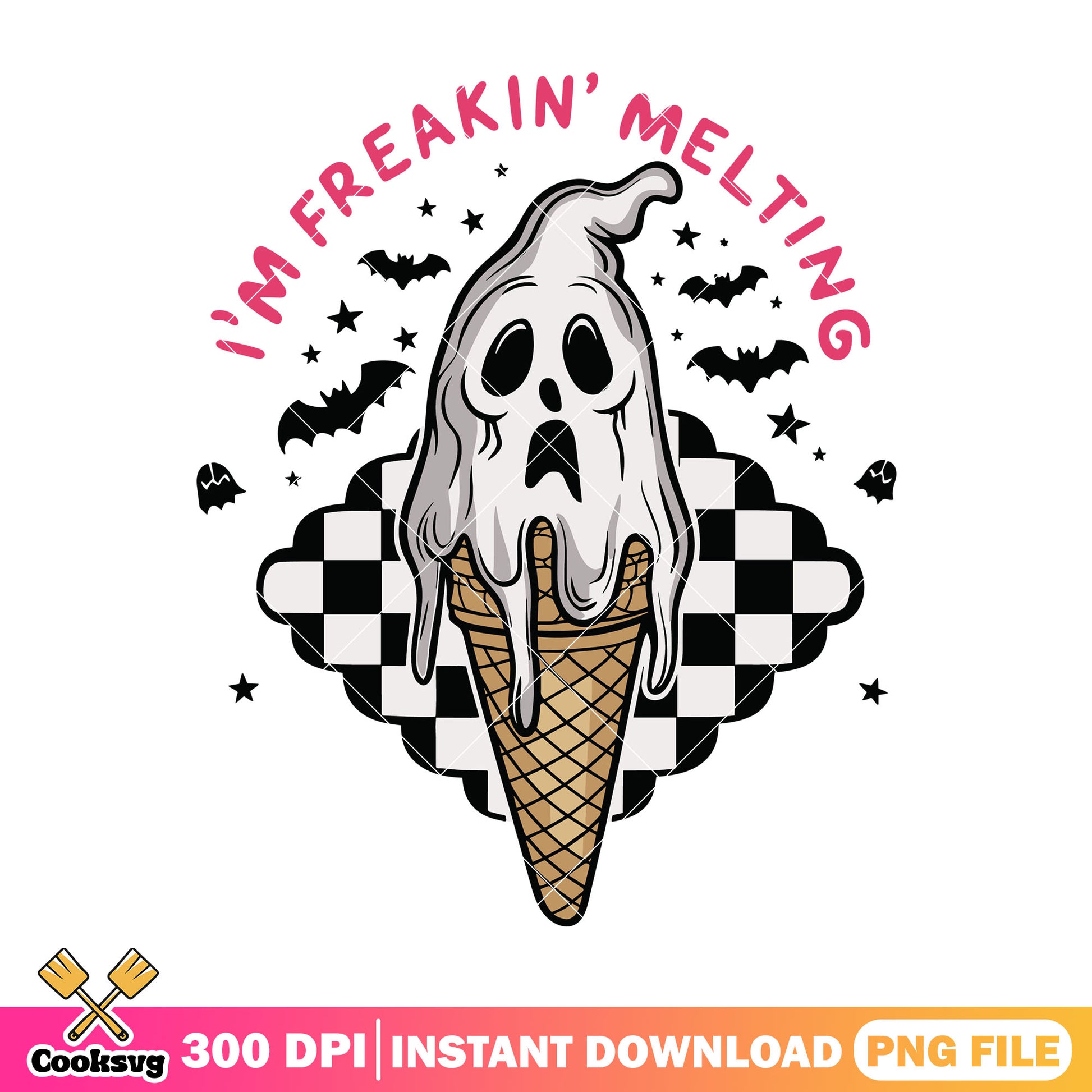 Ice cream ghost cute png, halloween movie png, ghost face png – Cooksvg