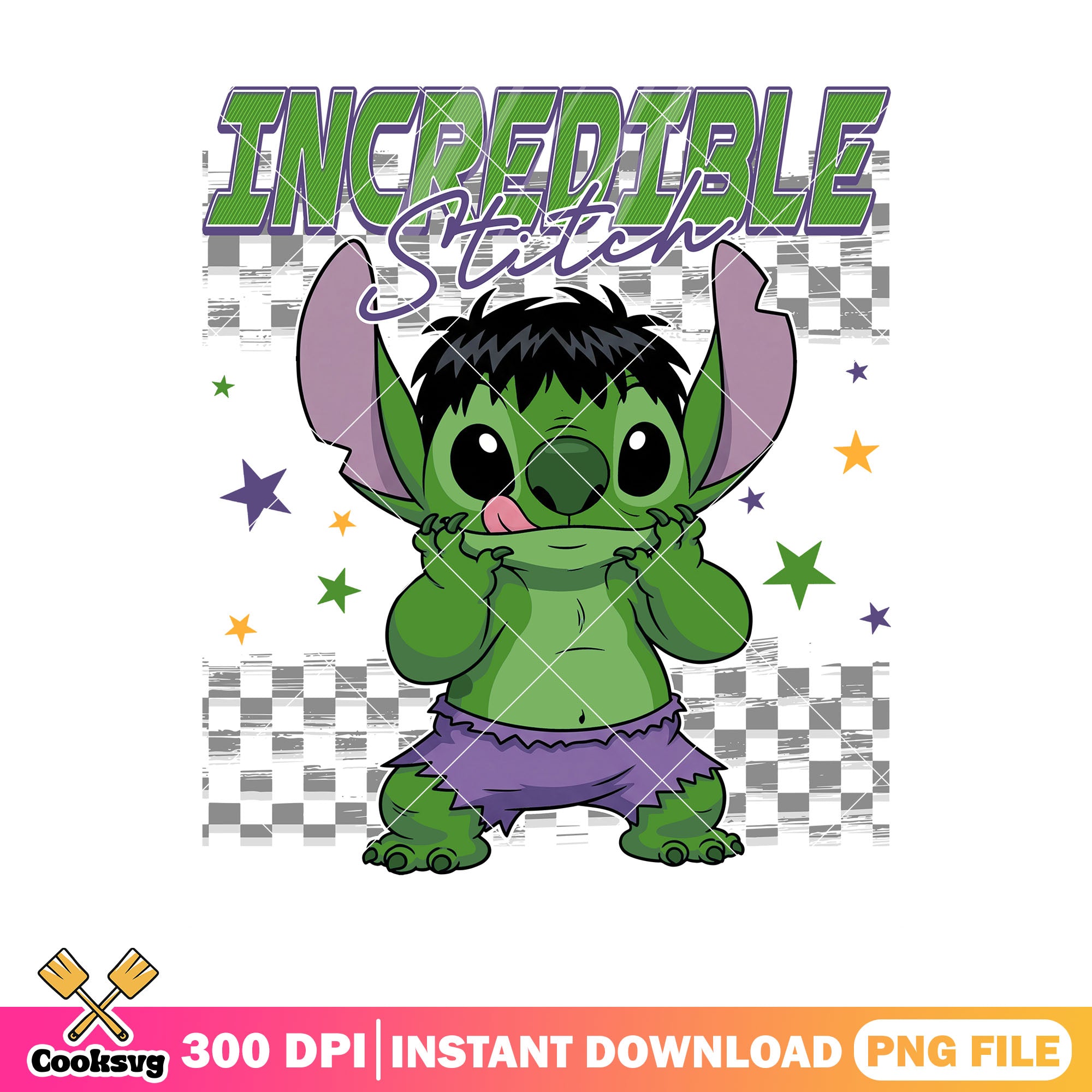 Incredible stitch design png, stitch halloween png, green stitch png ...