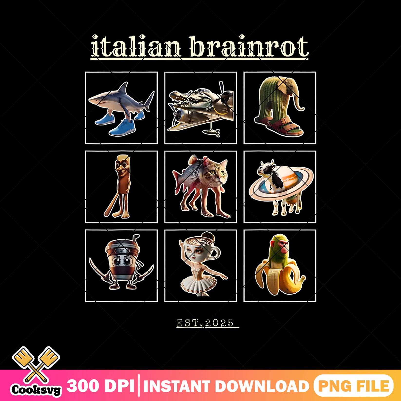 Italian brainrot famous character png, italian brainrot png – Cooksvg