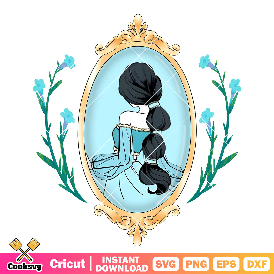 Jasmine Princess Back Disney Mirror PNG, Jasmine Princess PNG – Cooksvg
