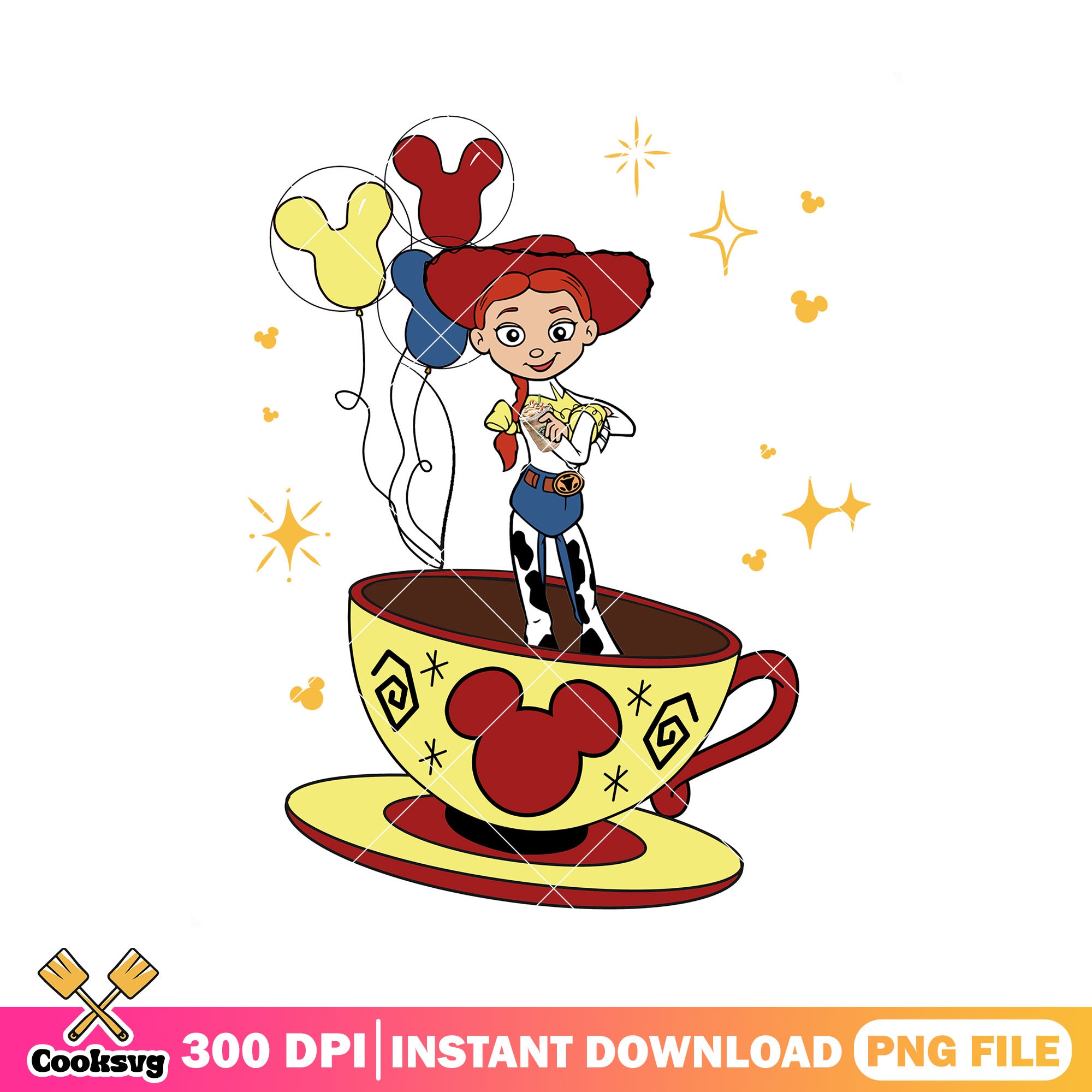 Jessie cup of tea png, jessie toy story png, disney drinks png – Cooksvg