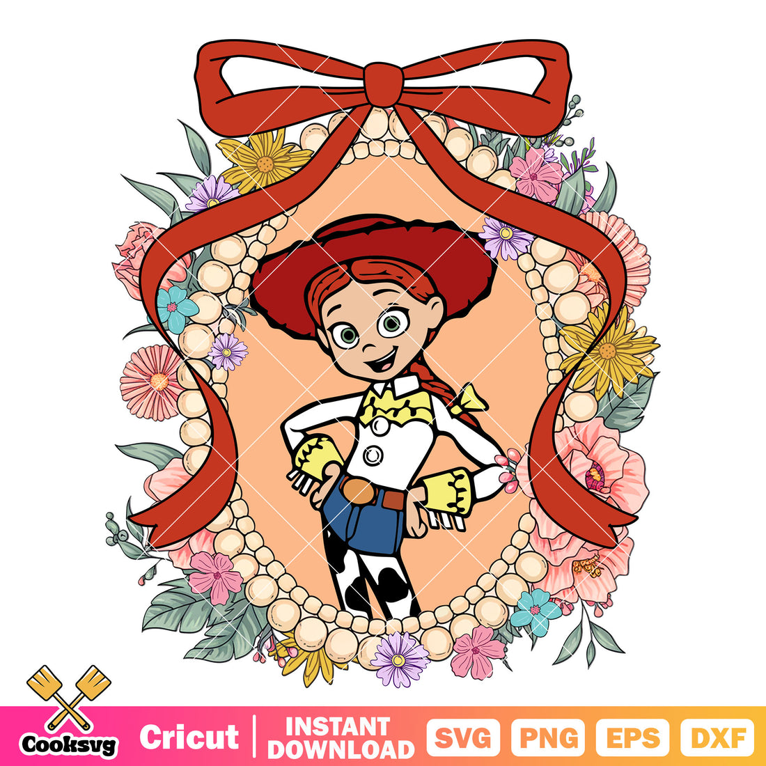 Jessie toy story disney bow tie mirror png, toy story character png ...