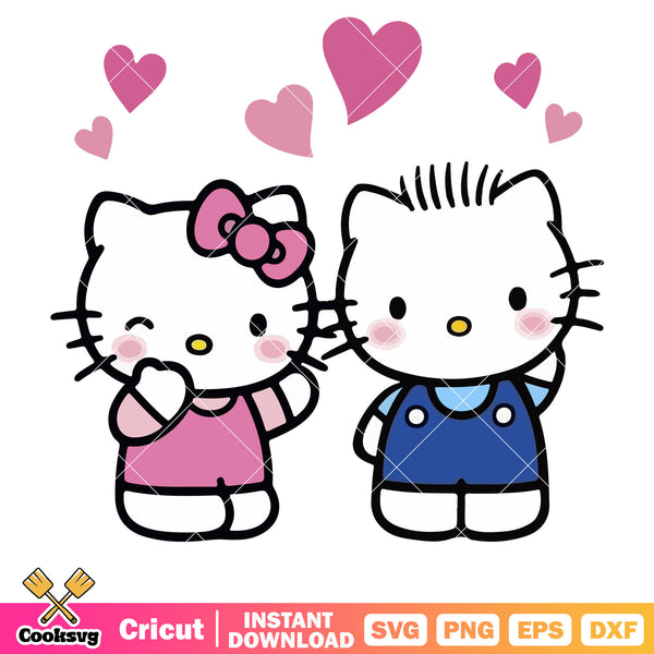 Kitty and dear daniel love svg, hello kitty svg, sanrio svg – Cooksvg
