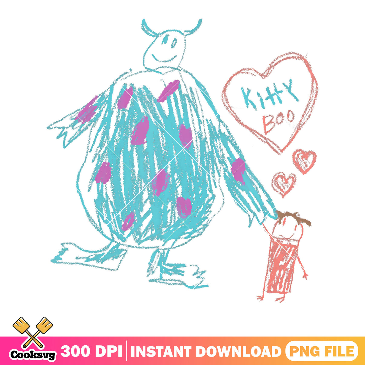 Kitty boo sketch png, sulley monster png, children art png – Cooksvg