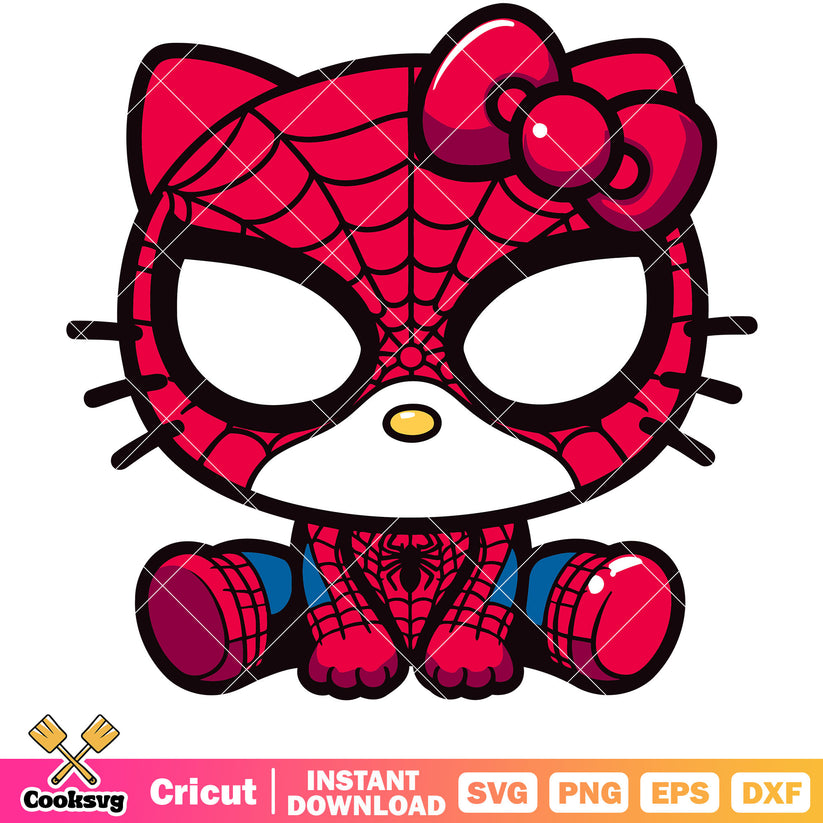 Kitty spiderman design svg, hello kitty svg, sanrio cartoon svg – Cooksvg