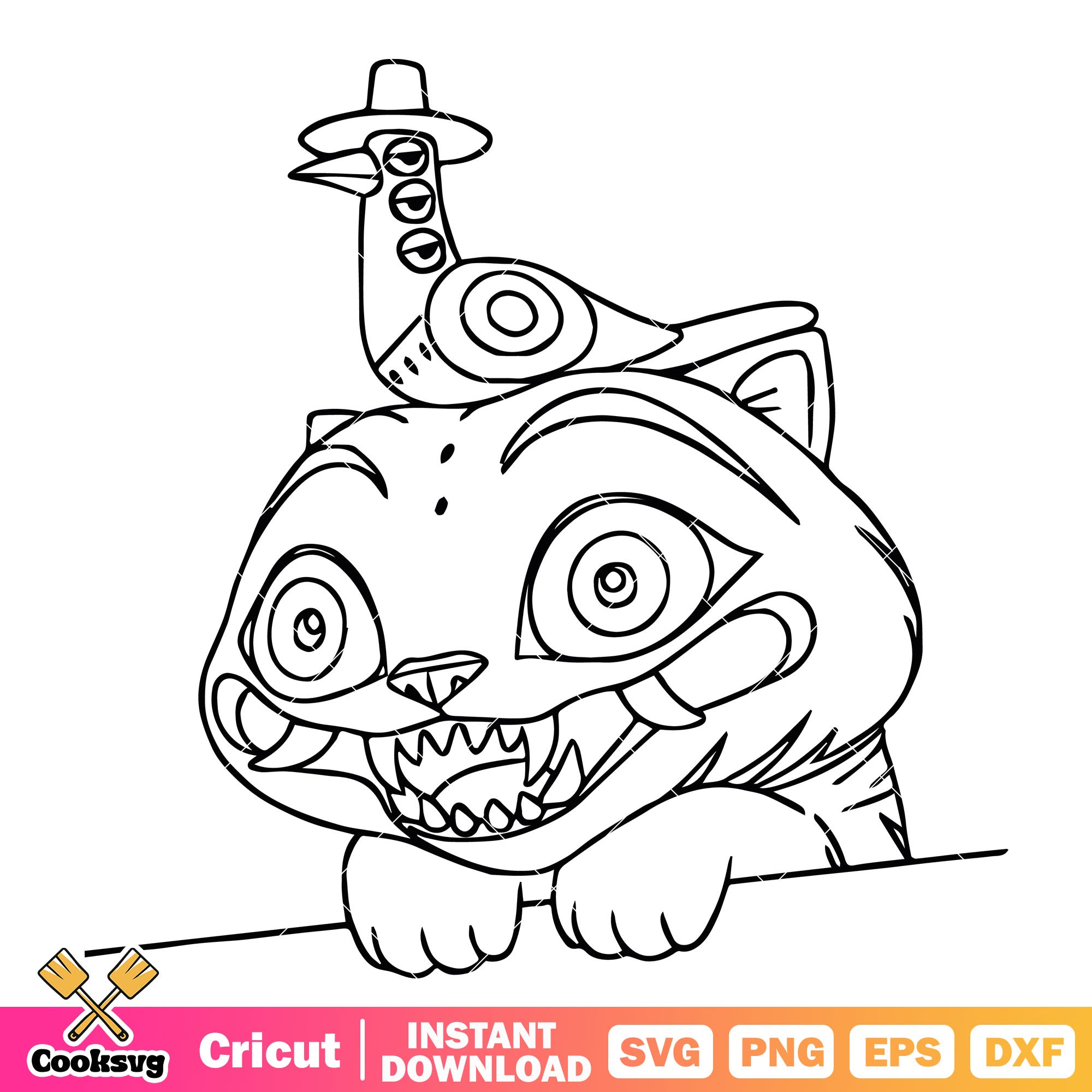 Kpop derpy sussy outline svg, derpy tiger svg, derpy sussy svg – Cooksvg