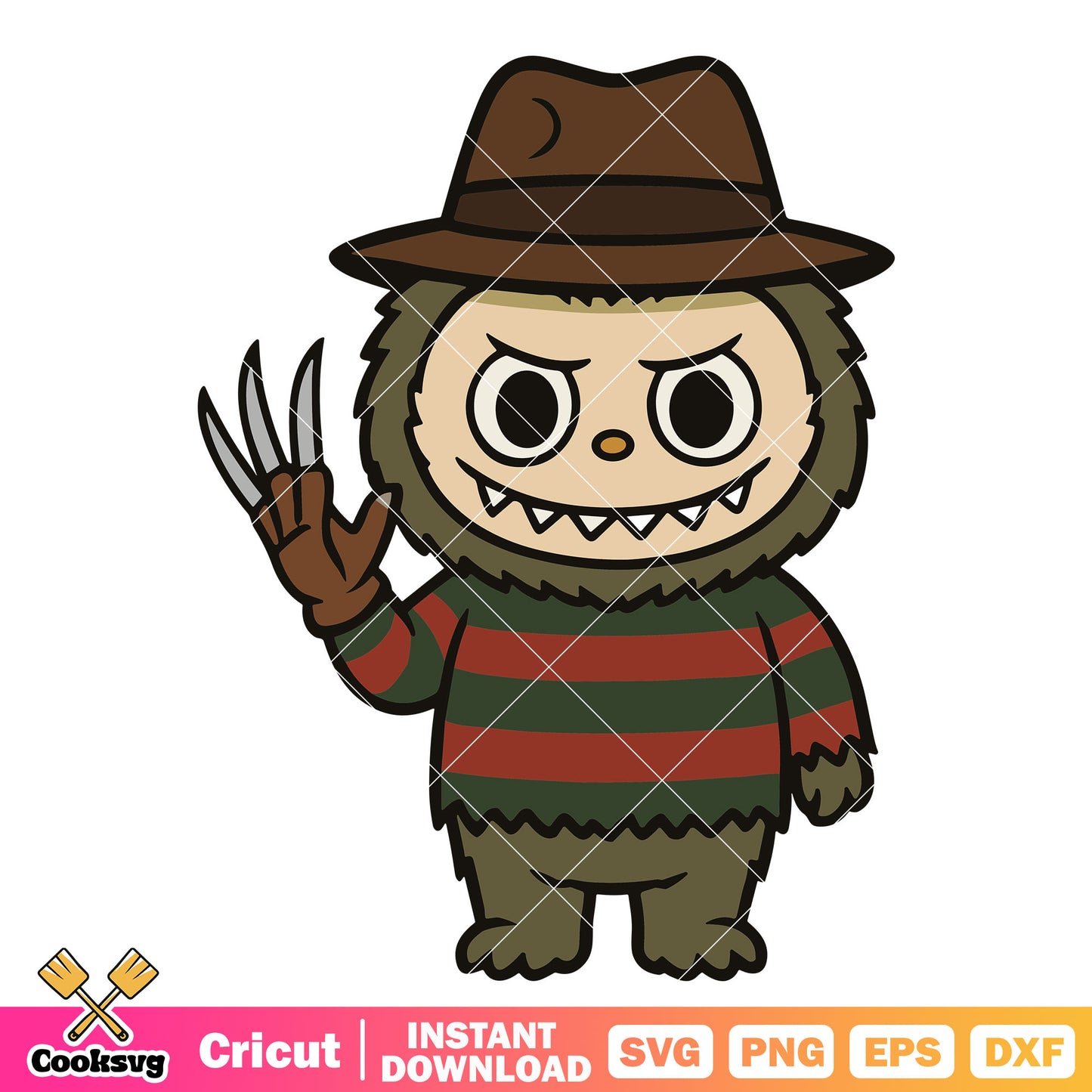 Labubu Freddy Krueger svg, labubu halloween svg, Freddy Krueger svg ...