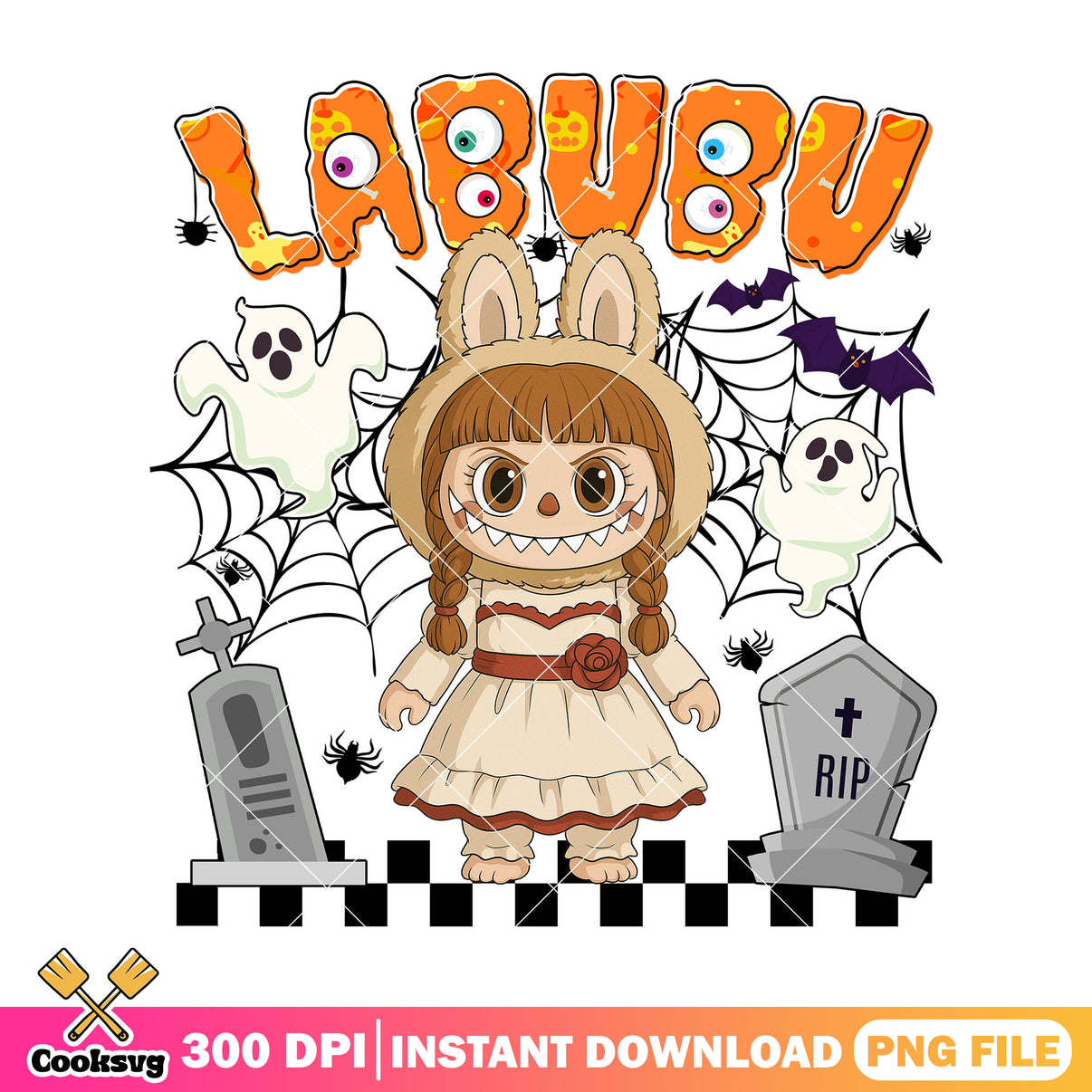 Labubu anabelle cute png, labubu costume png, halloween labubu png ...