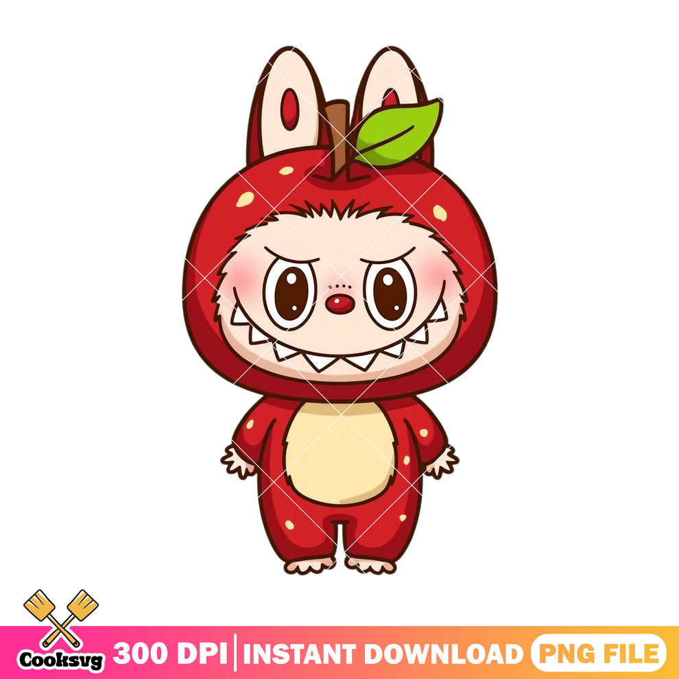 Labubu apple costume png, labubu red png, labubu hehe png – Cooksvg