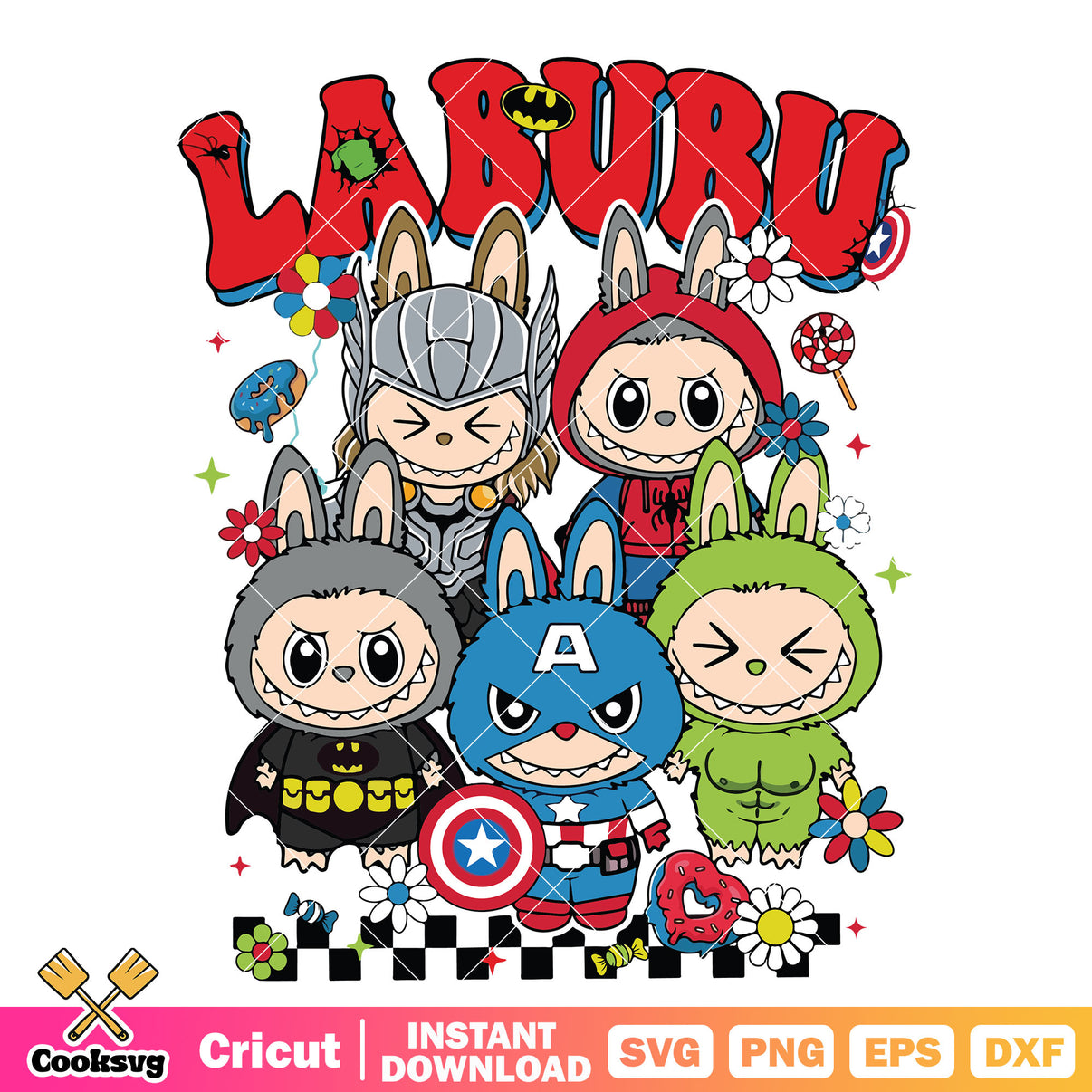 Labubu avengers team svg, labubu clothers svg, avengers svg – Cooksvg