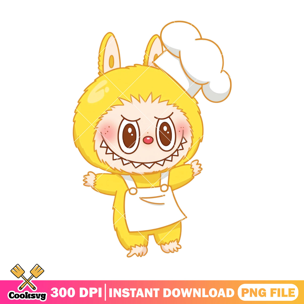 Labubu cosplay chef png, labubu yellow png, labubu art png – Cooksvg