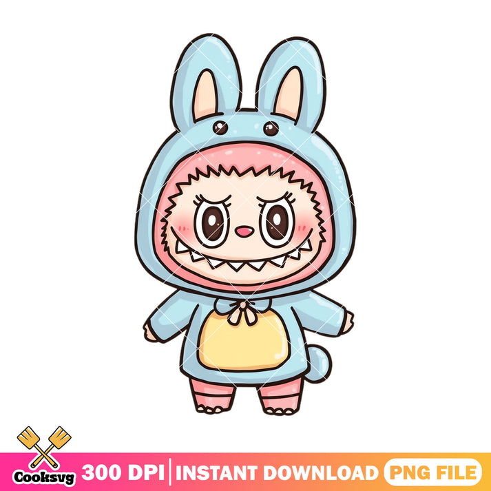 Labubu cosplay rabbit png, labubu outfit png, labubu cute png – Cooksvg