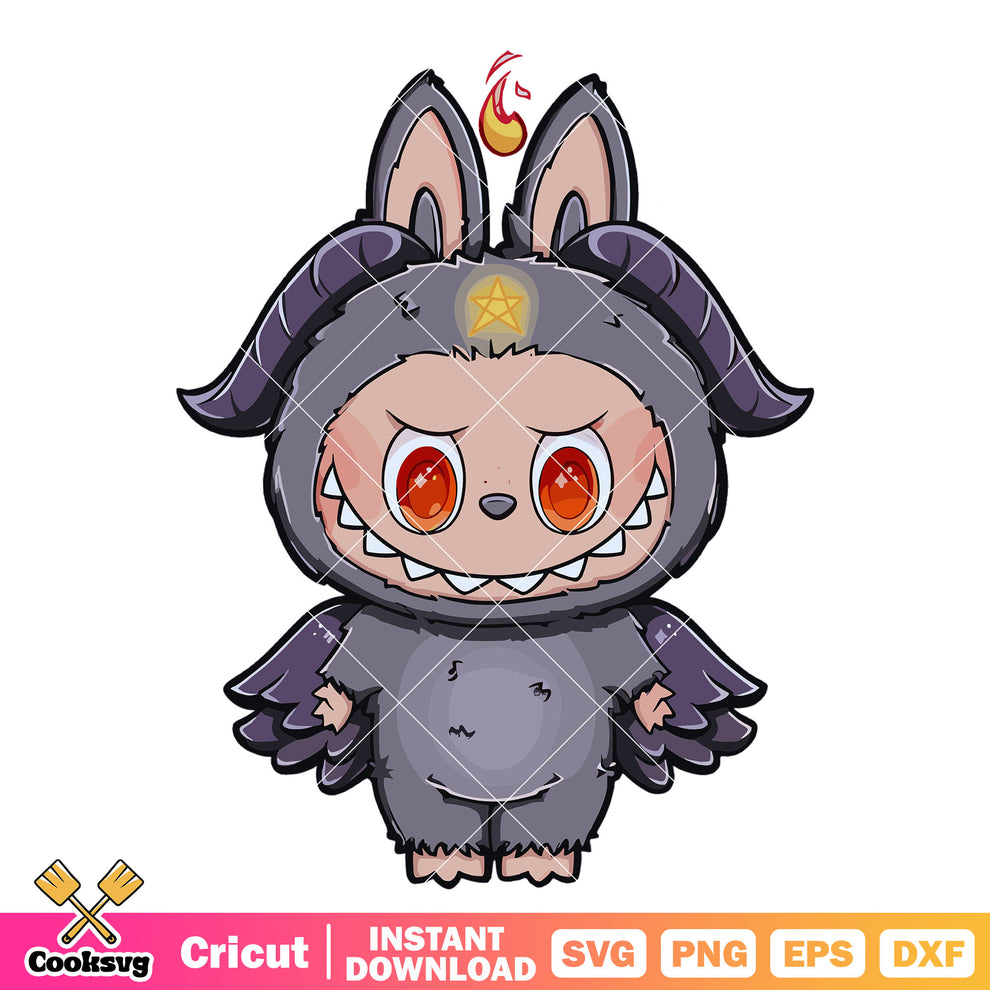 Labubu costume demon svg, labubu costume svg, labubu halloween svg ...