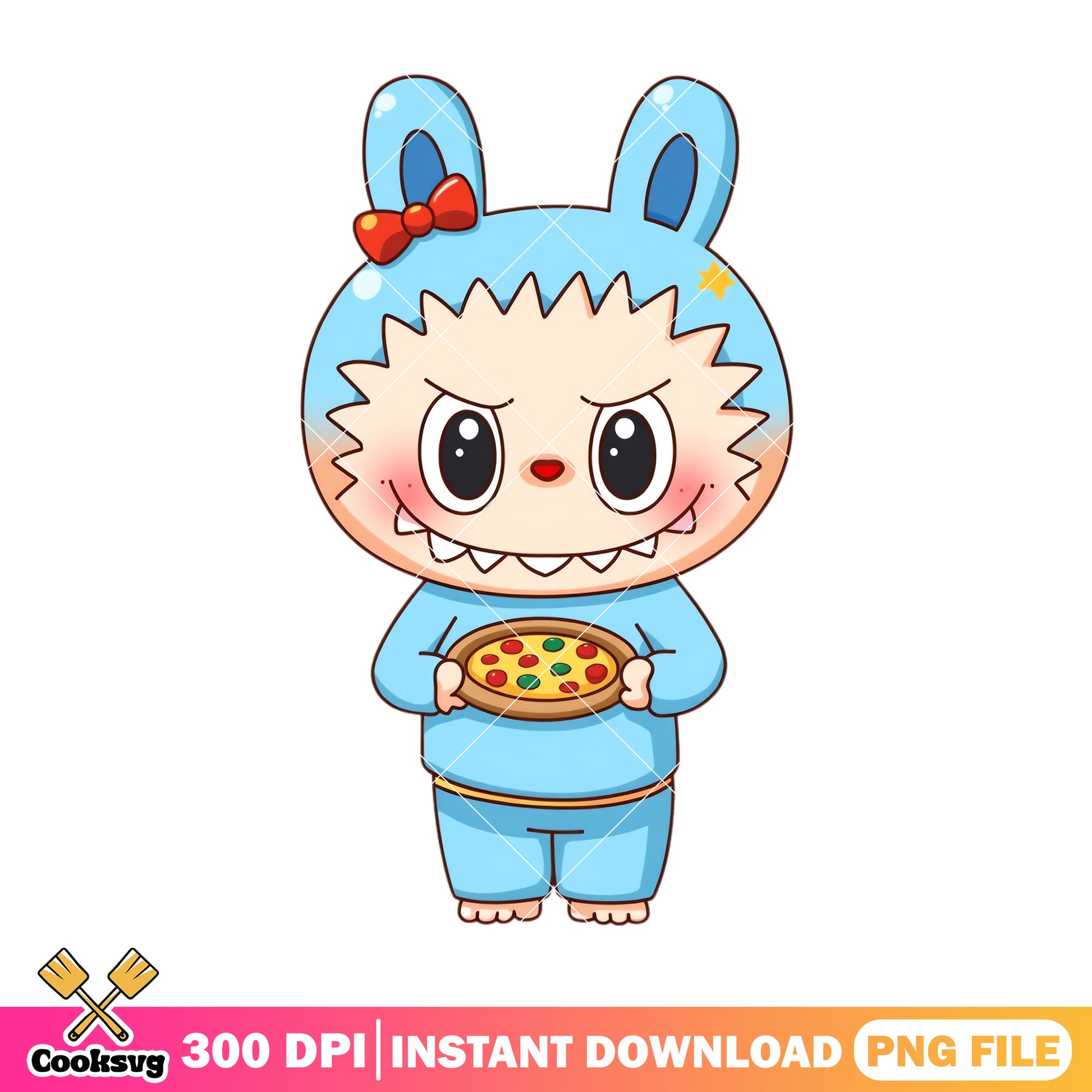 Labubu eating pizza png, labubu blue png, labubu girl png – Cooksvg
