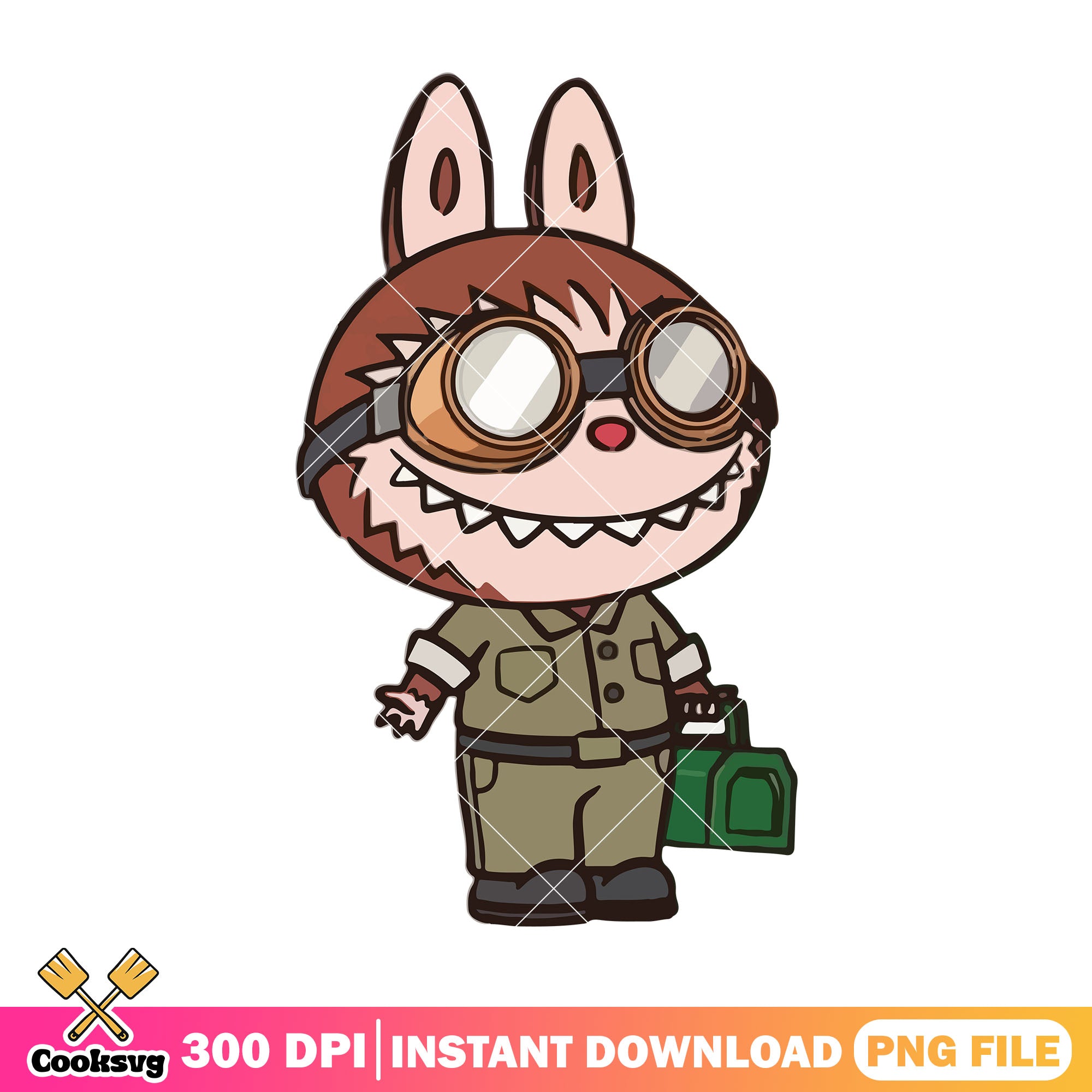 Labubu engineer design png, labubu brown png, labubu art png – Cooksvg