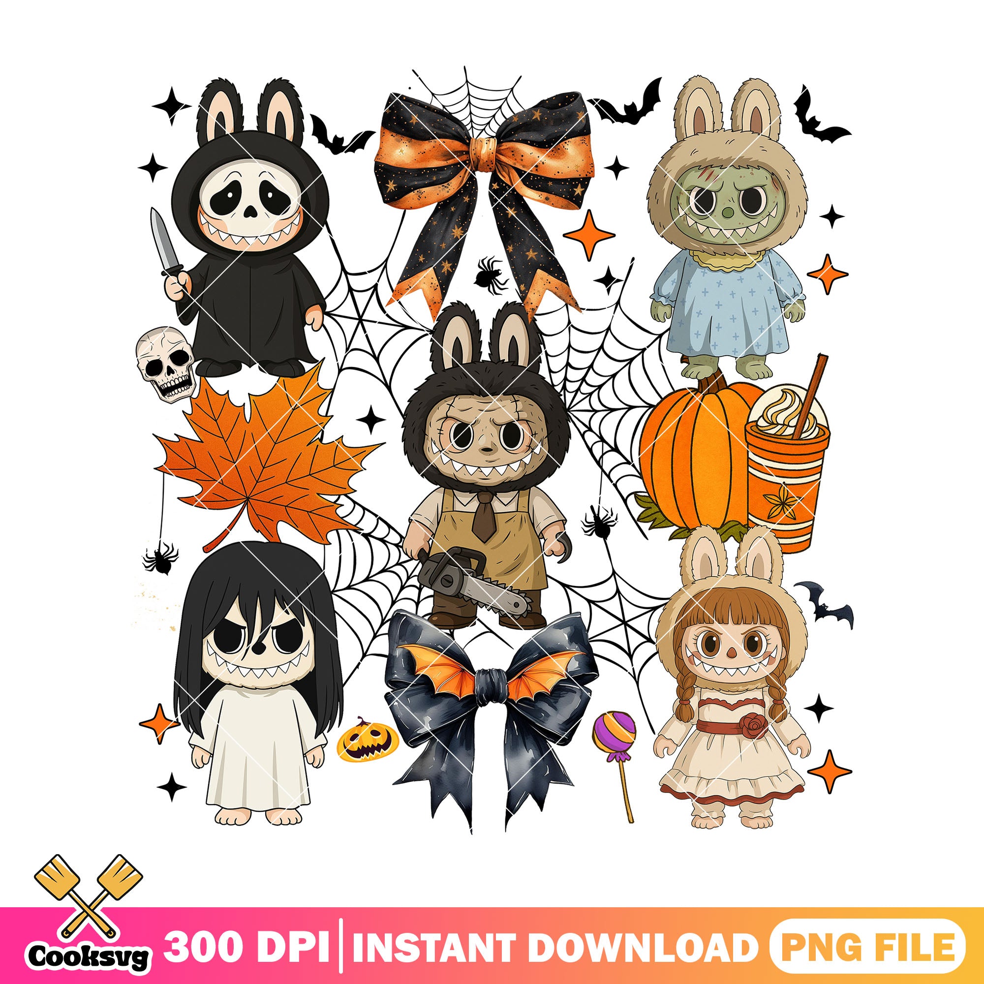 Labubu fright night png, labubu dolls png, halloween costume png – Cooksvg