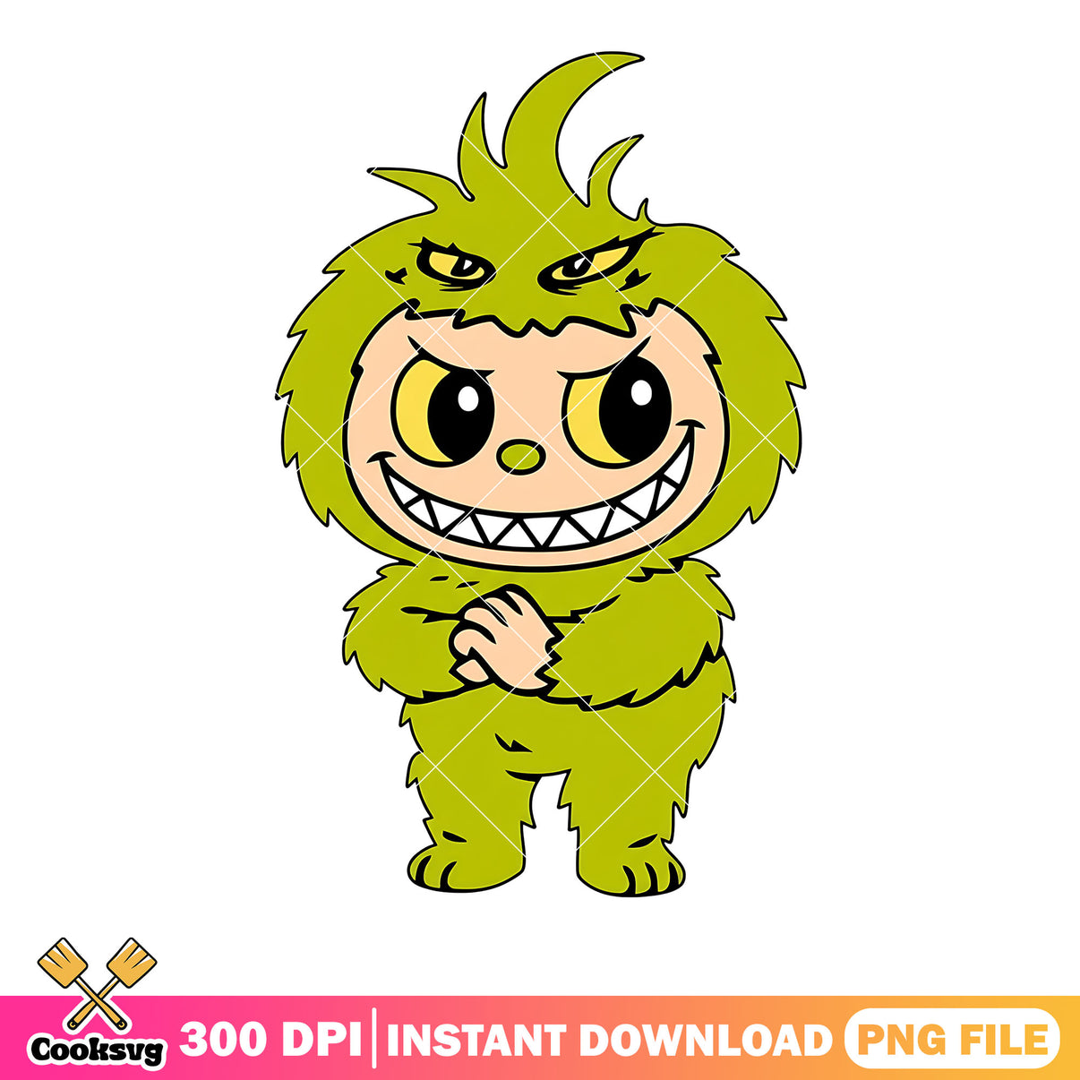 Labubu grinch doll png, green monster png, grinch costume png – Cooksvg