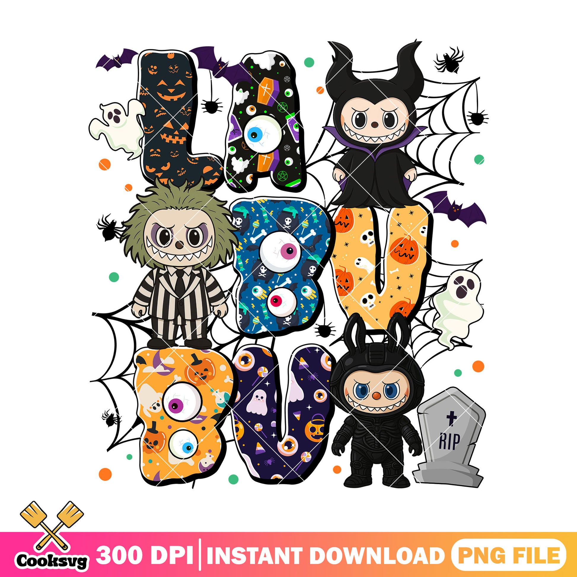 Labubu halloween transformation png, labubu halloween png, cute doll p ...