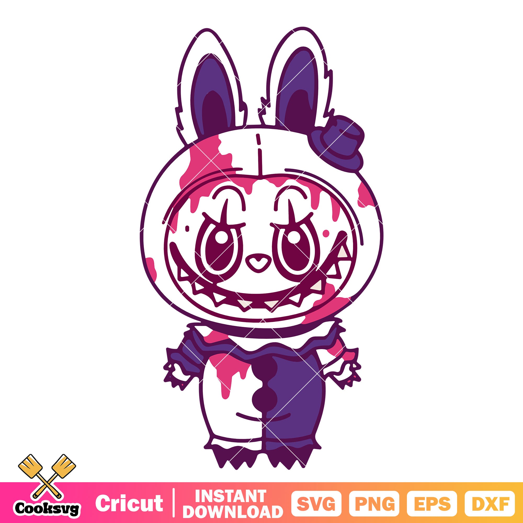Labubu horror clown svg, labubu clothers svg, labubu halloween svg ...