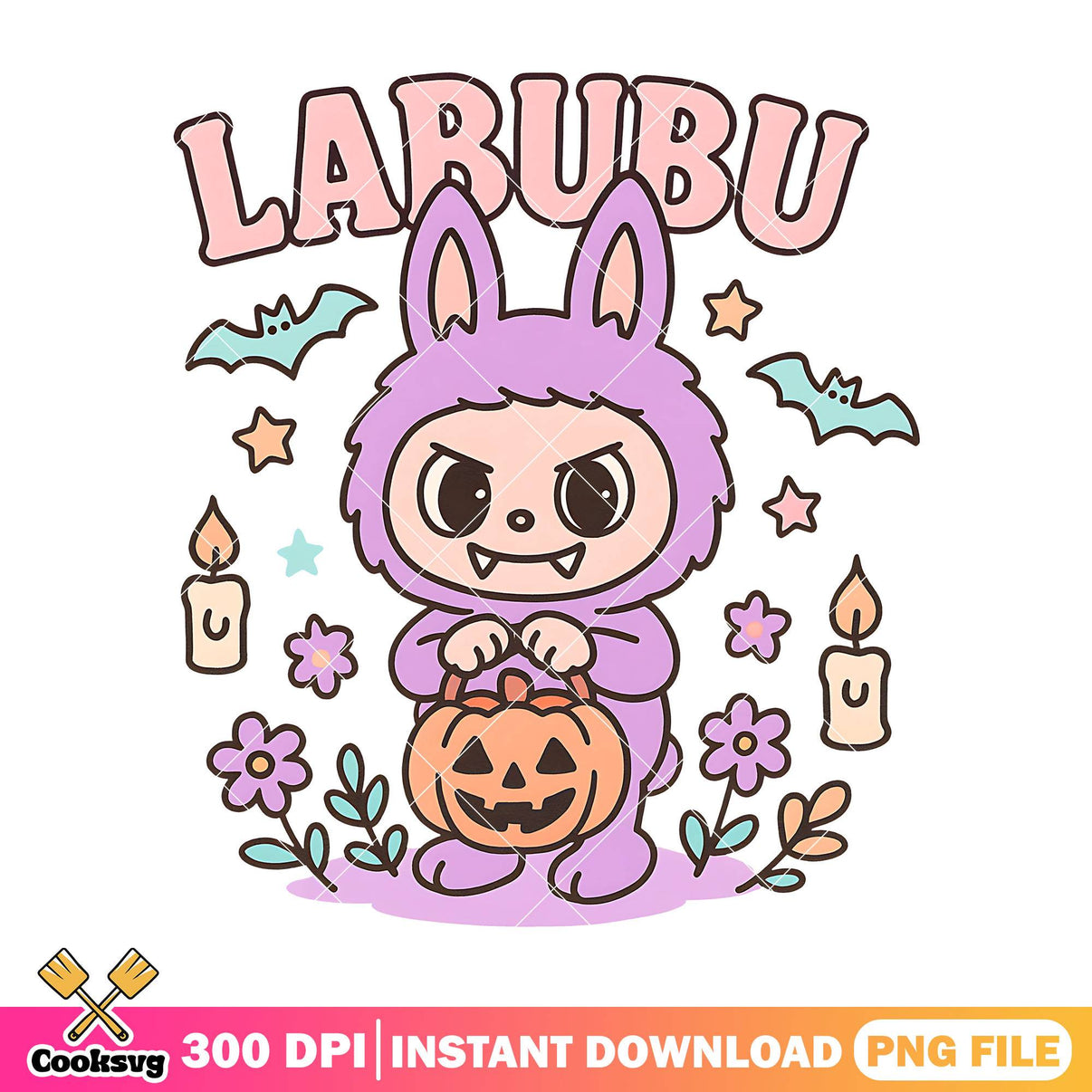 Labubu horror design png, labubu purple png, halloween art png – Cooksvg