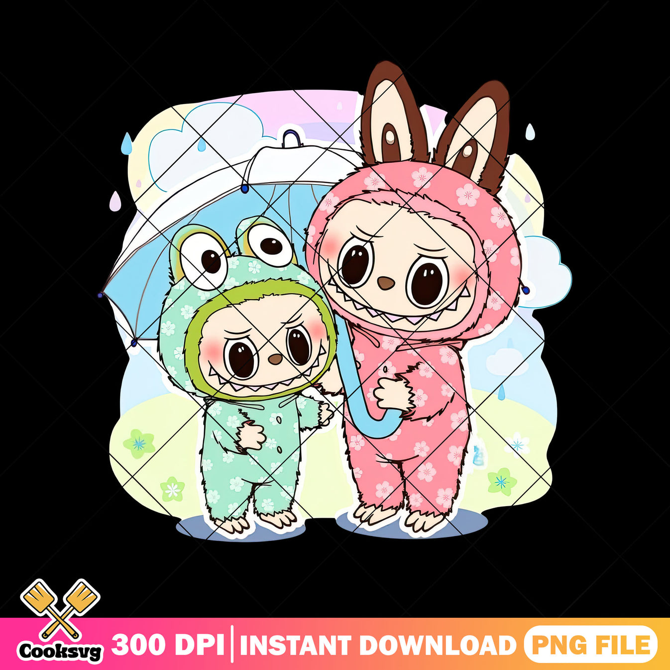 Labubu in rainy day png, cute labubu png, labubu clothes png – Cooksvg