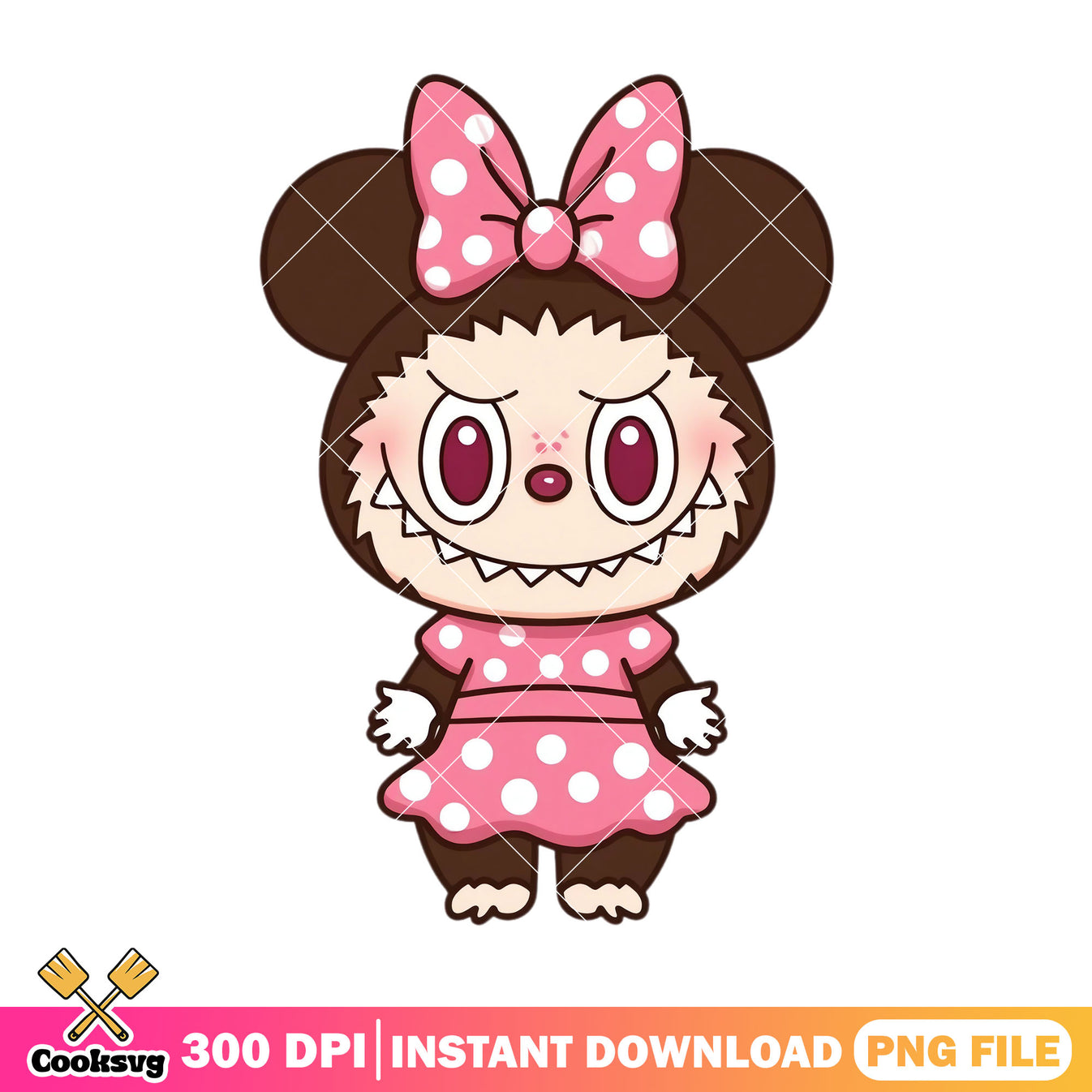 Labubu minnie cosplay png, labubu disney png, labubu brown png – Cooksvg