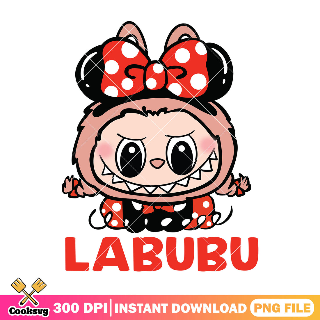 Labubu minnie mouse costume png, labubu costume png, labubu popmart pn ...