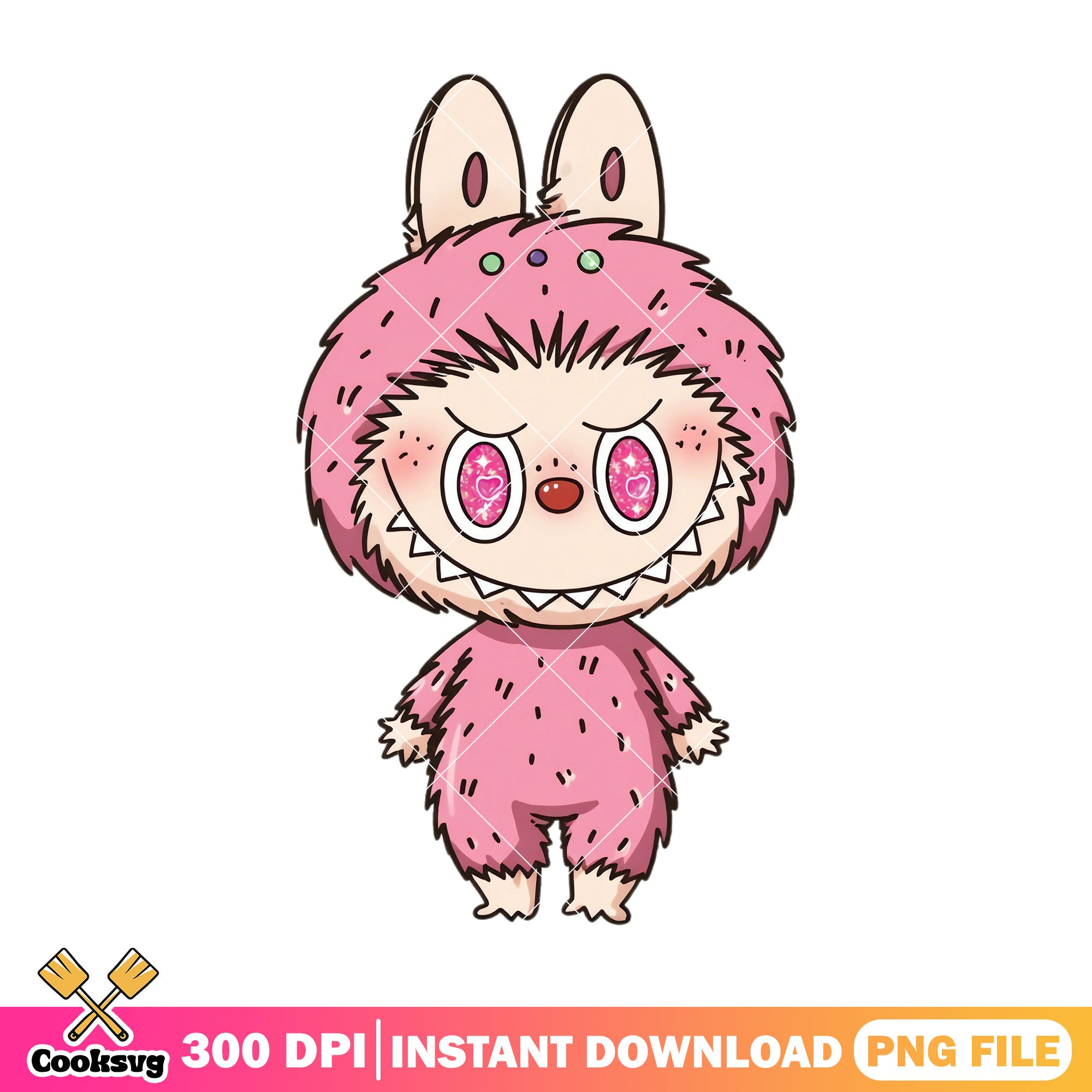 Labubu monster design png, labubu standing png, labubu pink png – Cooksvg