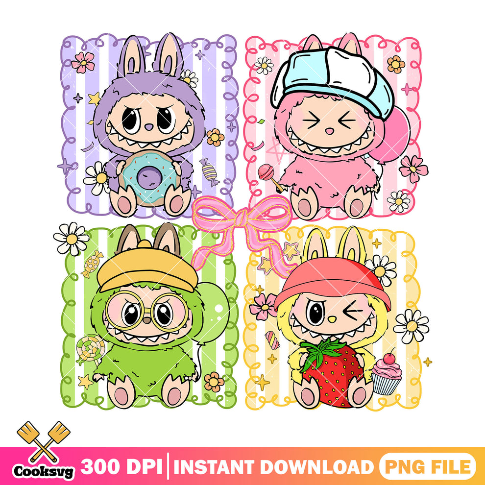 Labubu monsters design png, labubu sitting png, labubu monster png ...