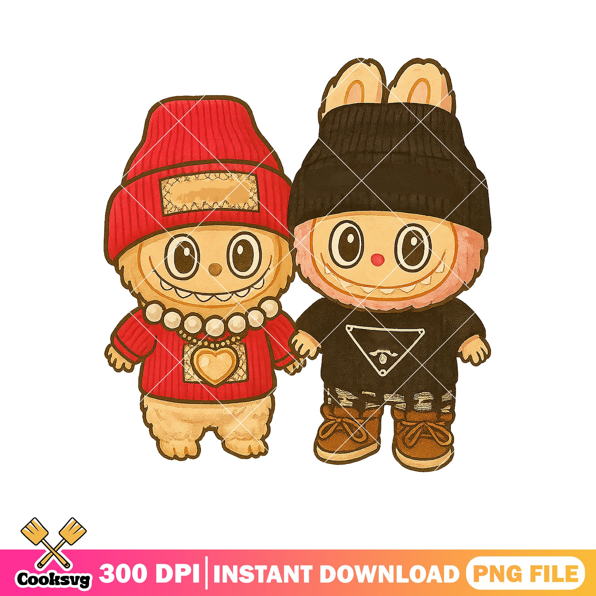 Labubu playful friends png, labubu friends png, labubu outfits png ...