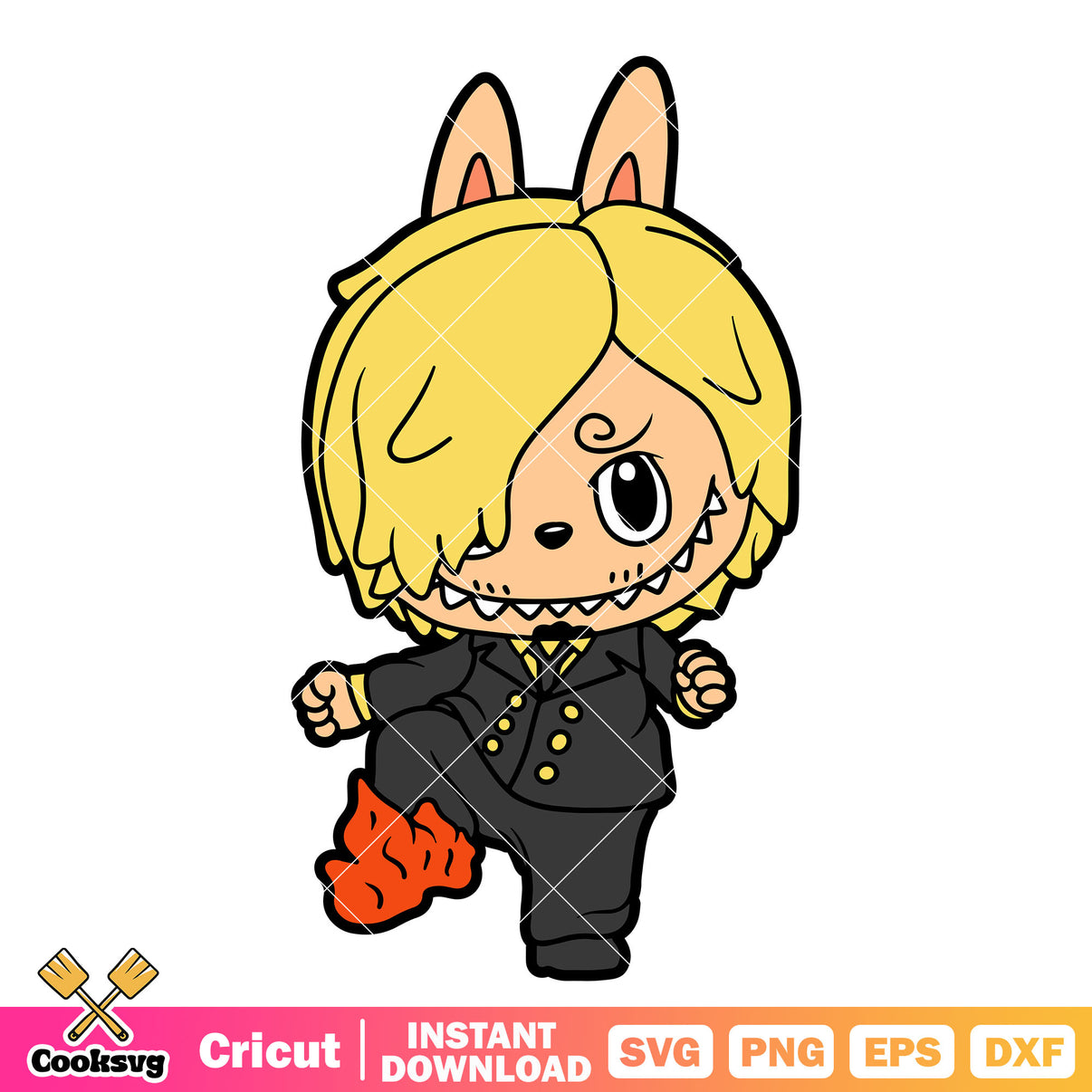Labubu sanji costume svg, labubu one piece svg, labubu cute svg – Cooksvg