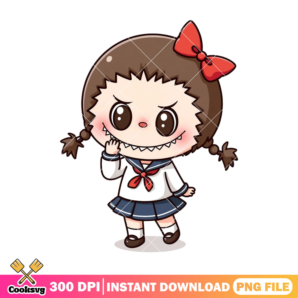 Labubu school girl png, labubu cartoon png, labubu girl png – Cooksvg