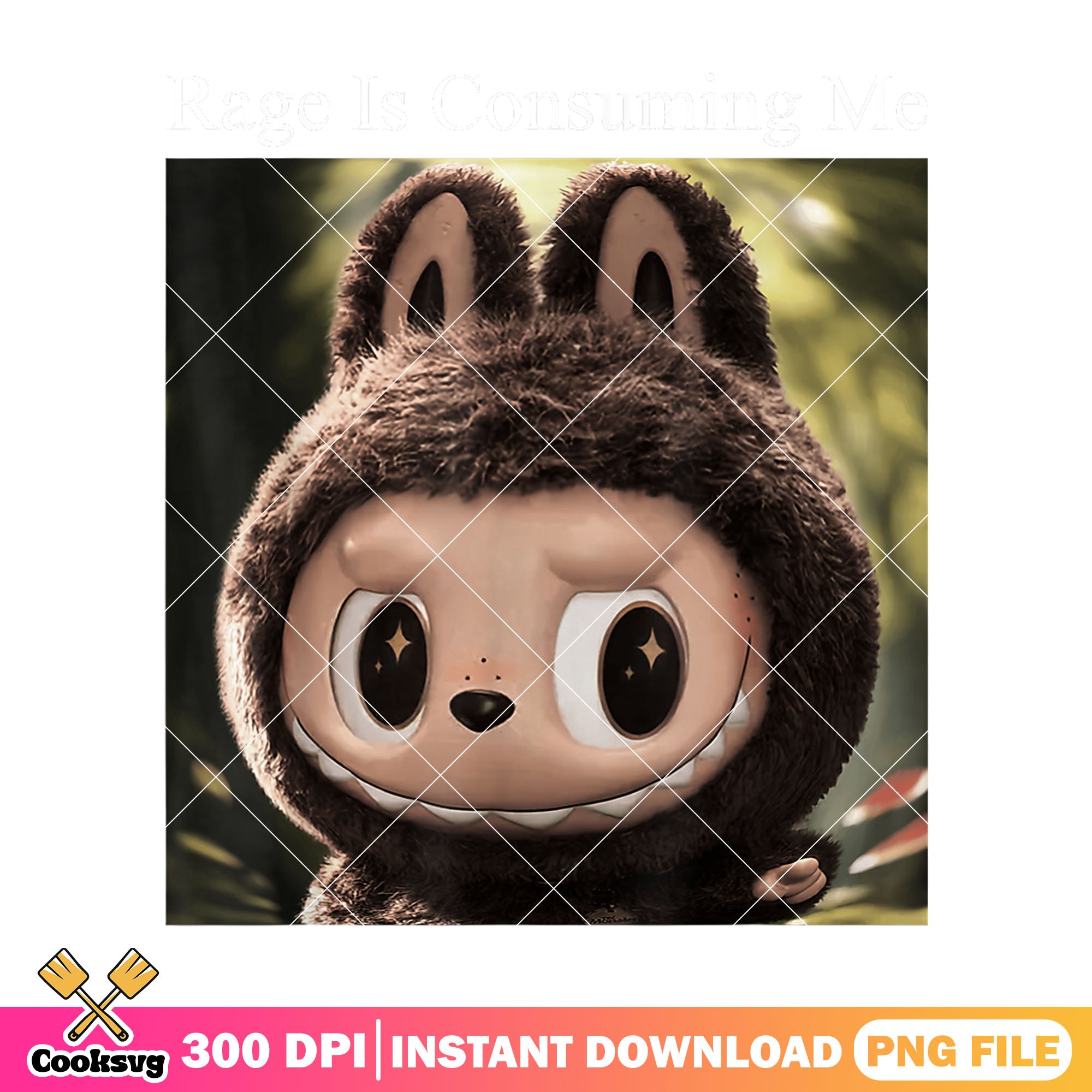 Labubu the monster rectangle png, labubu pop mart png, the monster lab ...