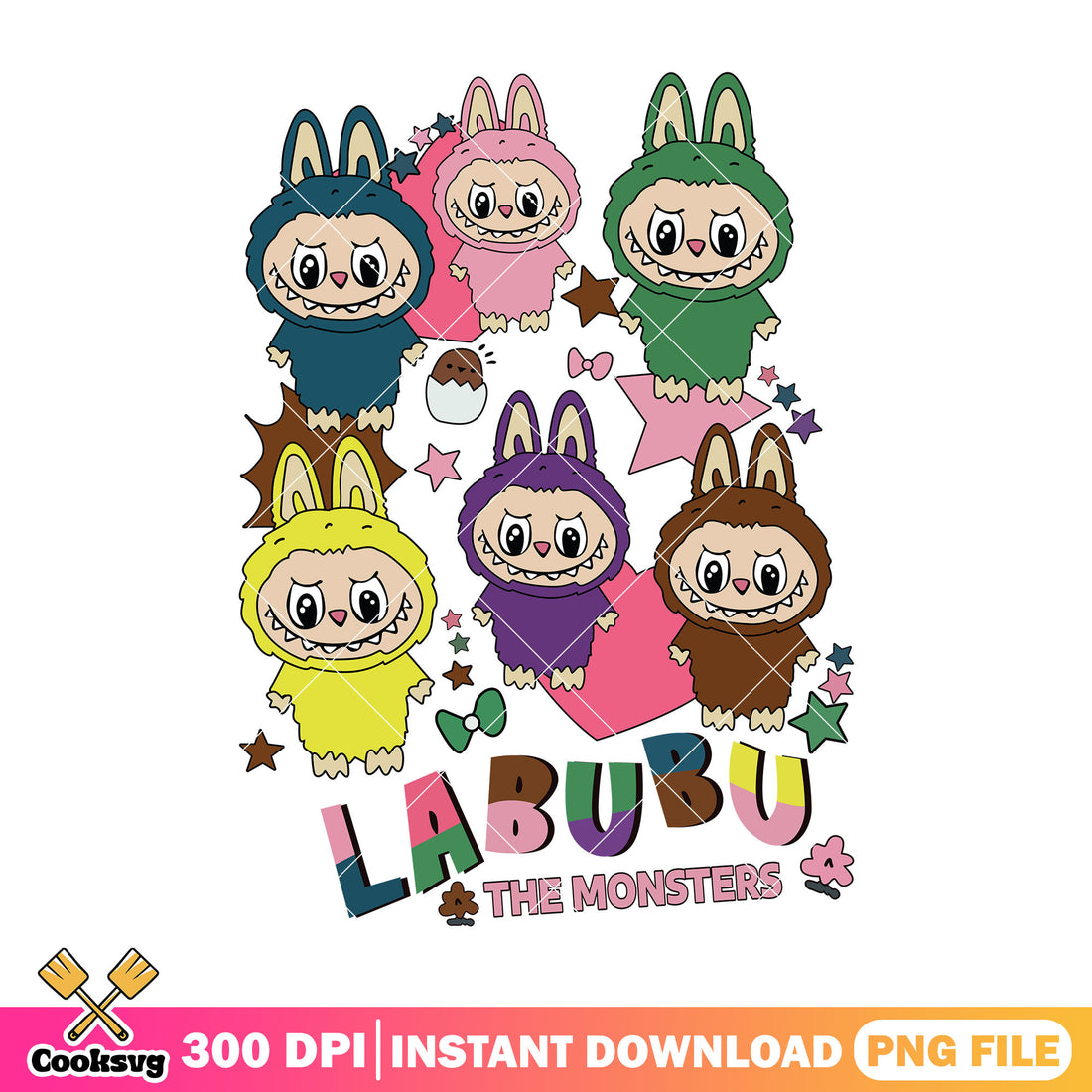 Labubu the monsters png, labubu friends png, popmart labubu png – Cooksvg