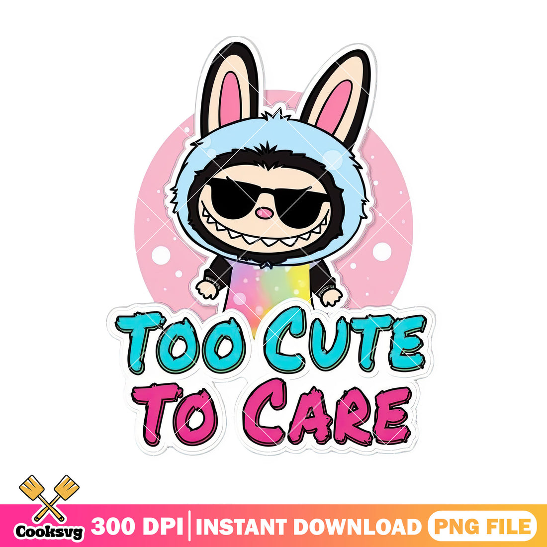 Labubu too cute to care png, cute labubu png, labubu dolls png – Cooksvg