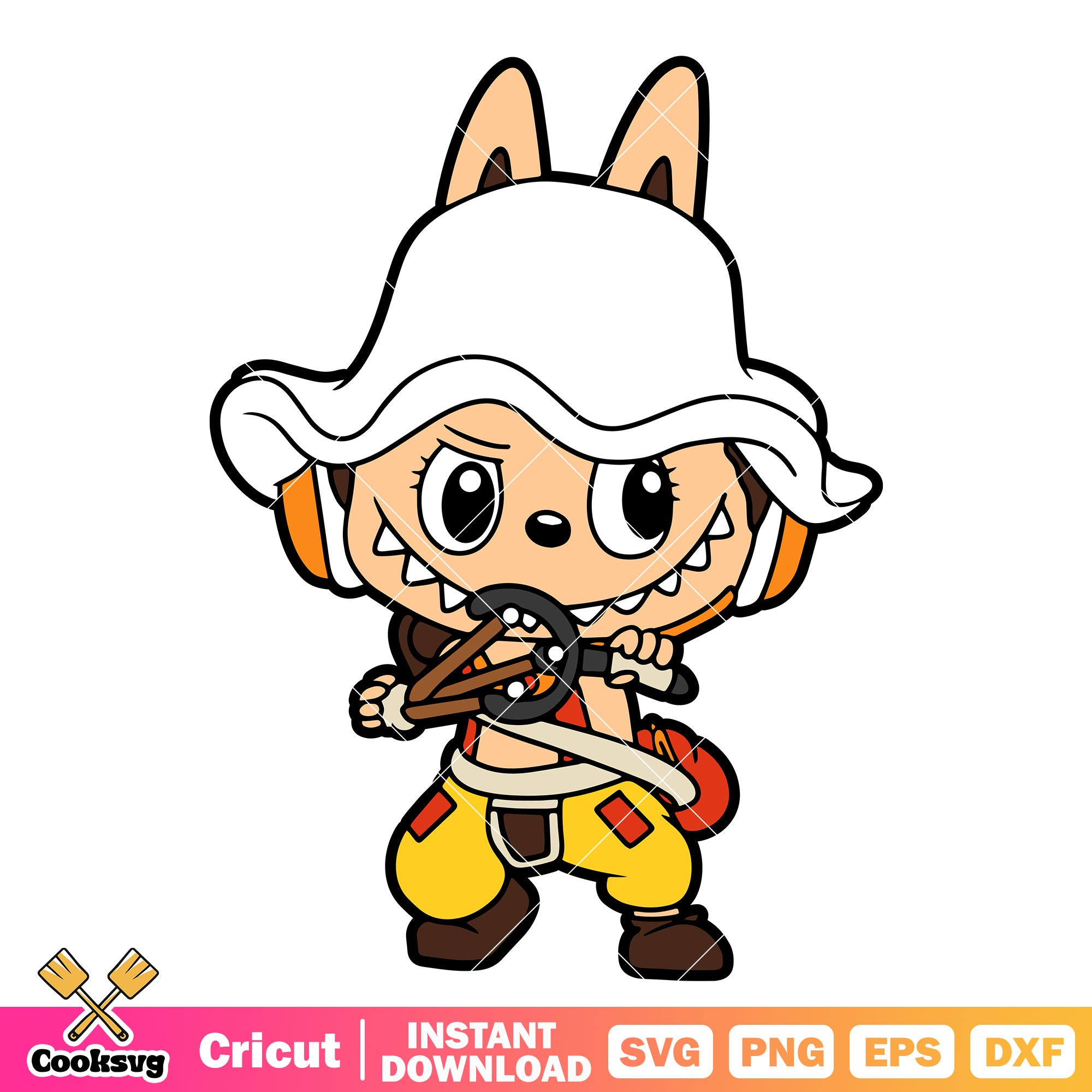 Labubu usopp costume svg, labubu one piece svg, labubu cute svg – Cooksvg