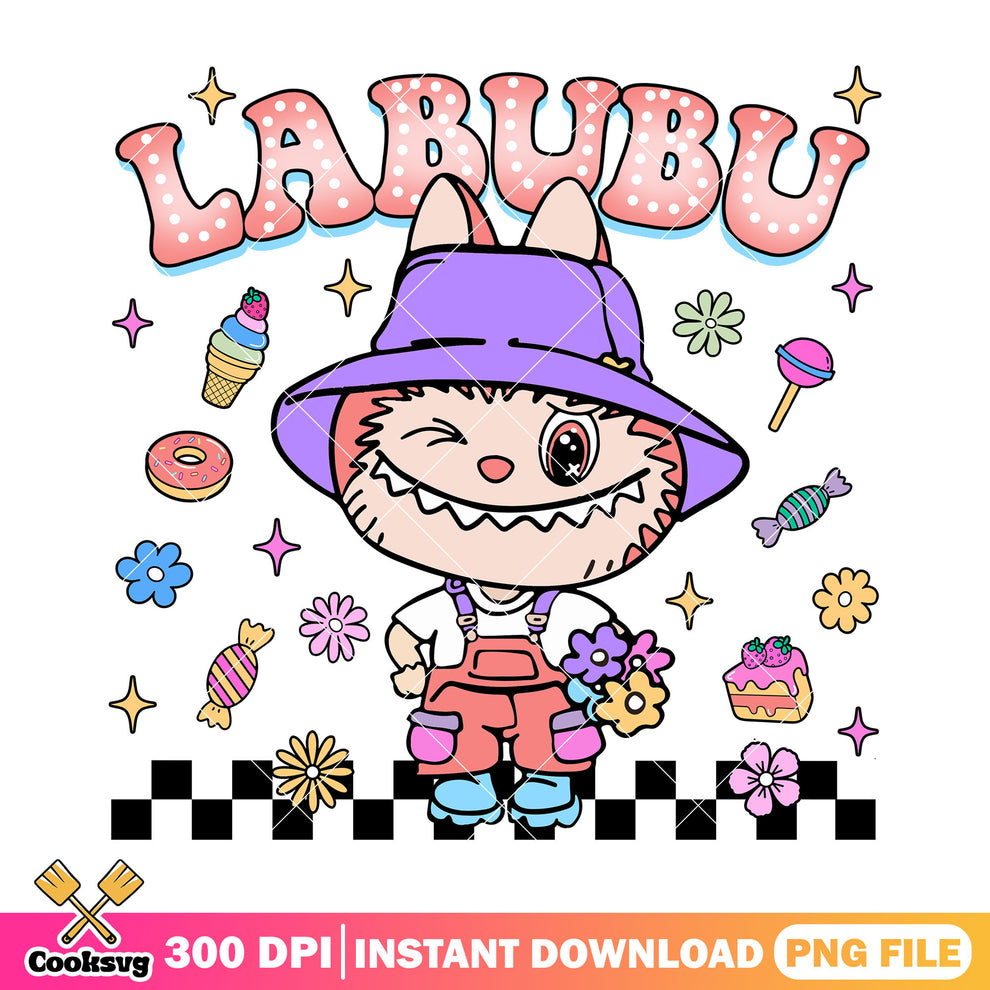 Labubu with beautiful outfit png, labubu hehe png, labubu plush png ...
