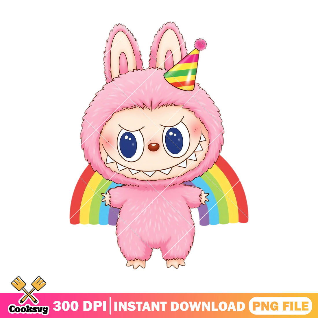 Labubu with rainbow png, labubu hehe png, labubu pink png – Cooksvg