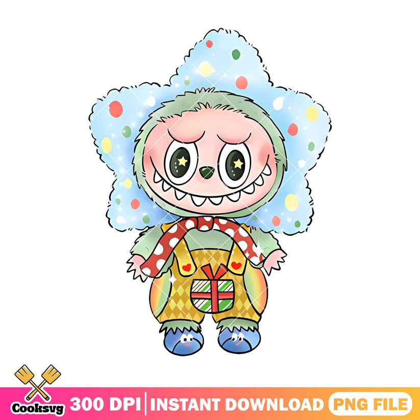 Labubu with star outfit png, labubu costume png, labubu grey png – Cooksvg