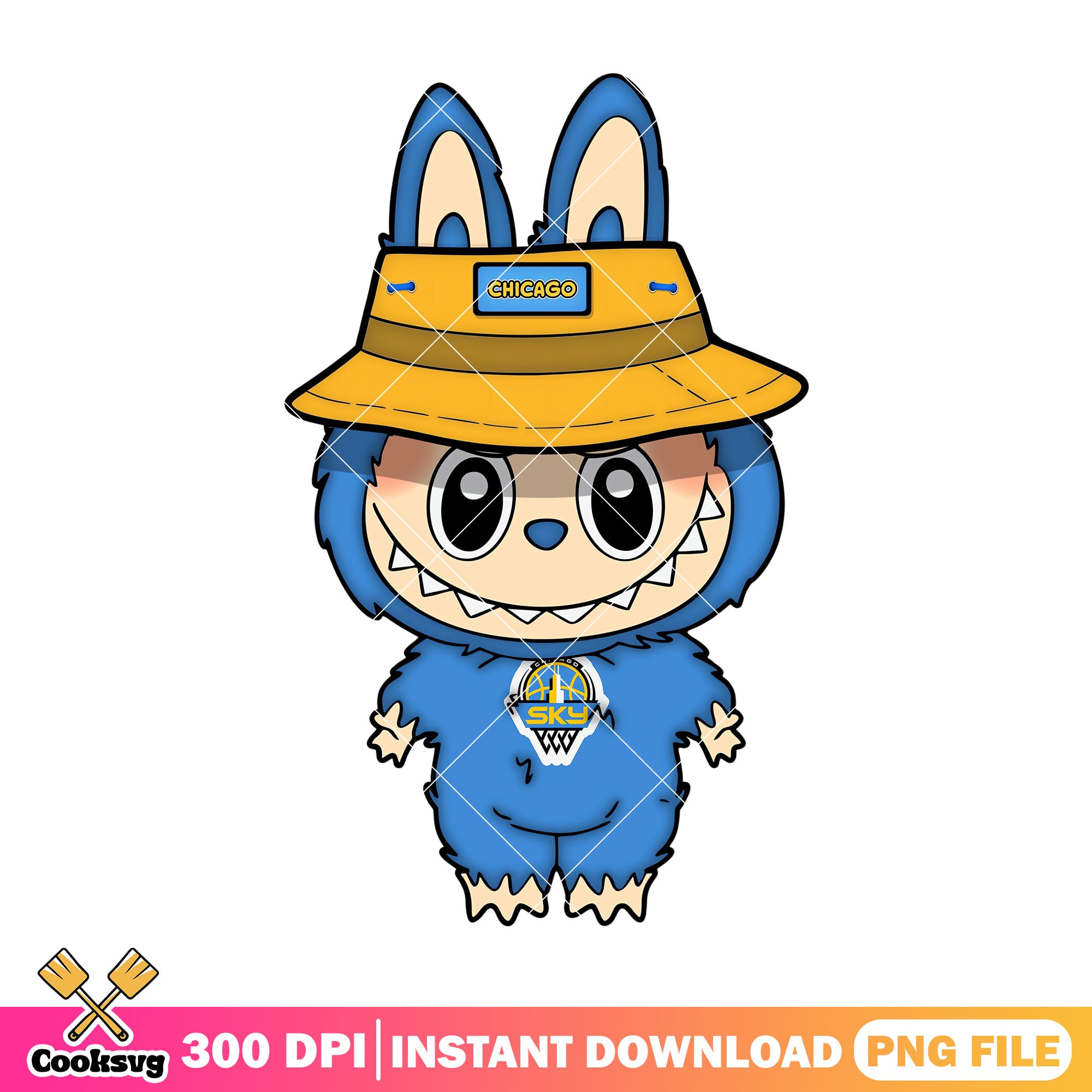 Labubu with yellow hat png, labubu art png, chicago sky png – Cooksvg