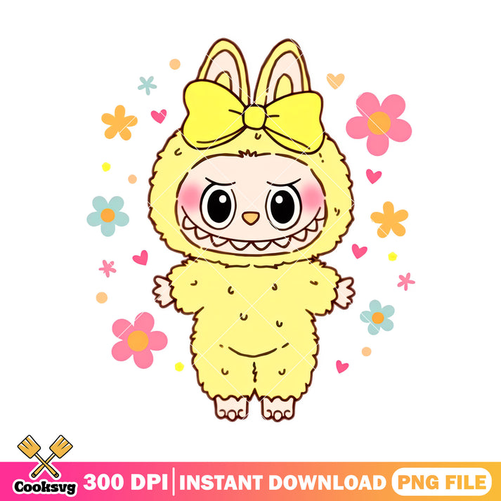 Labubu yellow monster png, labubu standing png, labubu art png – Cooksvg