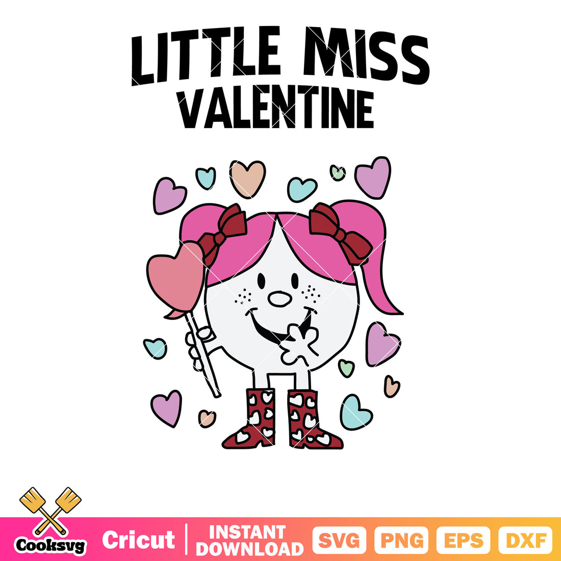 Little miss valentine design svg, little miss valentine svg – Cooksvg