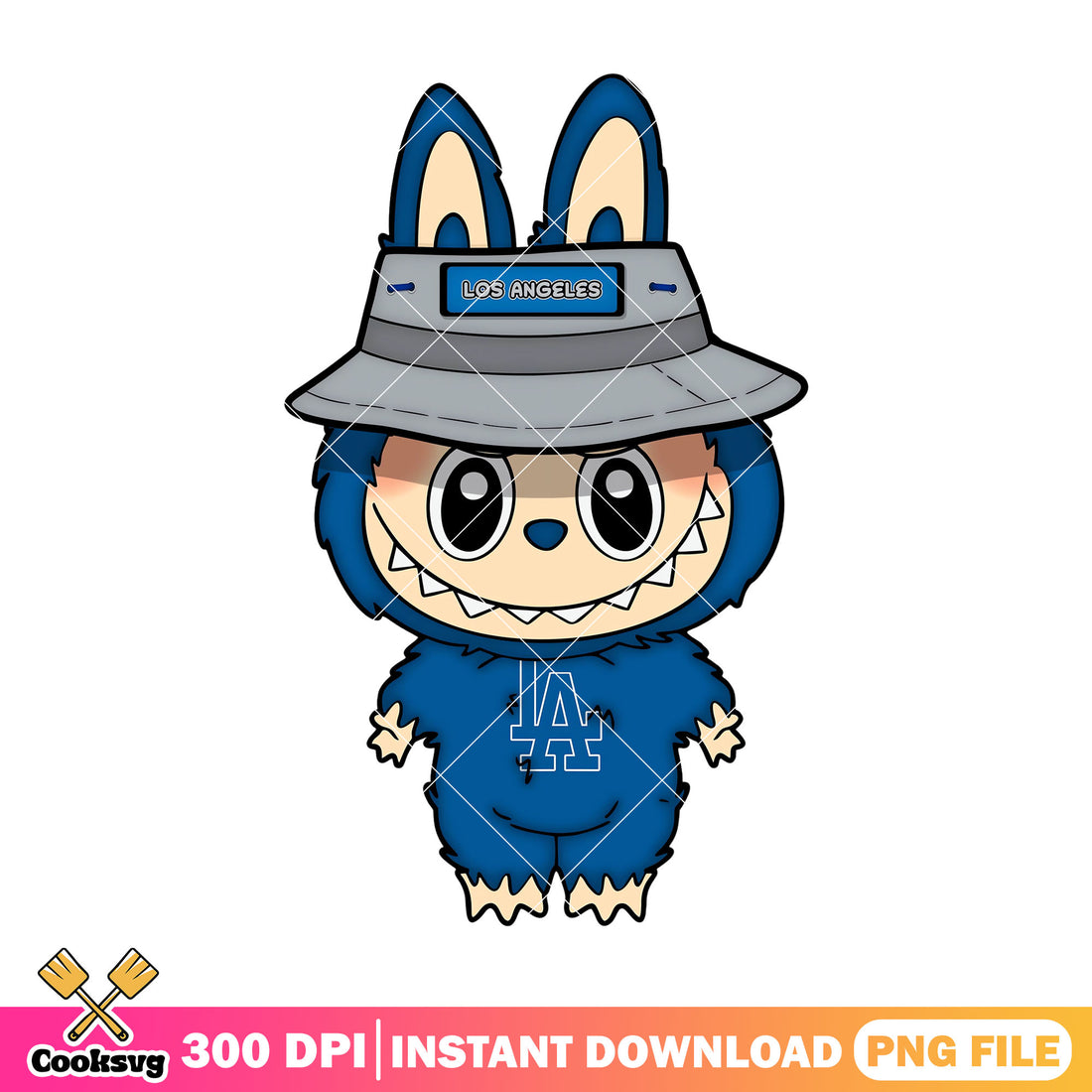 Los angeles labubu baseball png, labubu monster png, labubu blue png ...