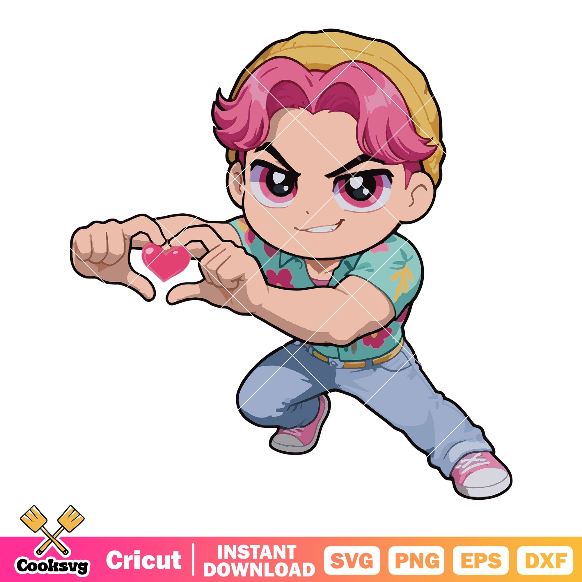 Love shot abby chibi svg, abby saja svg, love saja boys svg – Cooksvg