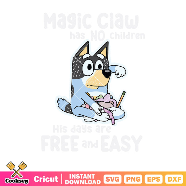 Magic claw has children free and easy svg, bluey figures svg, bluey pl ...